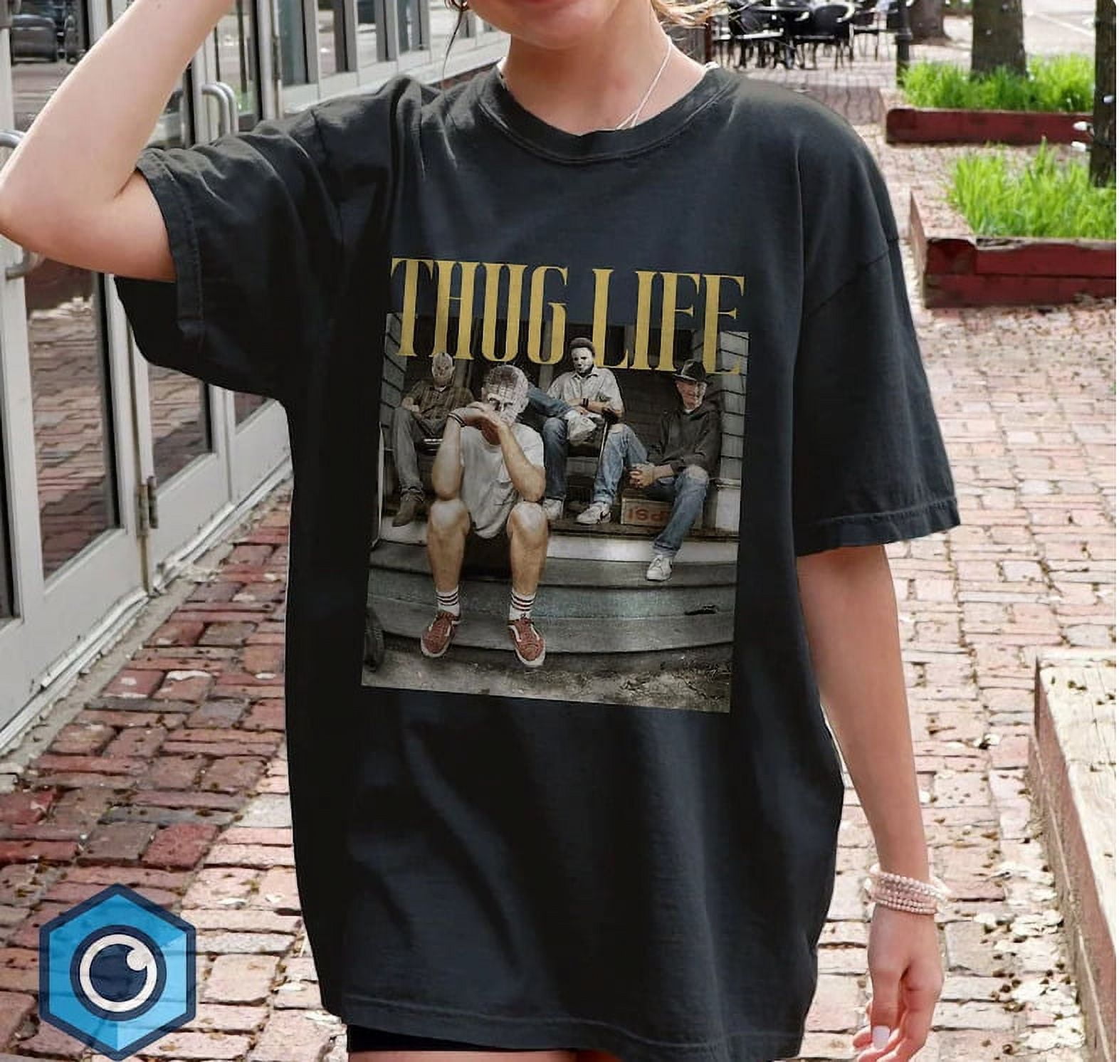 Horror Movie Characters Thug Life Shirt, Michael Myers Jason Voorhees ...