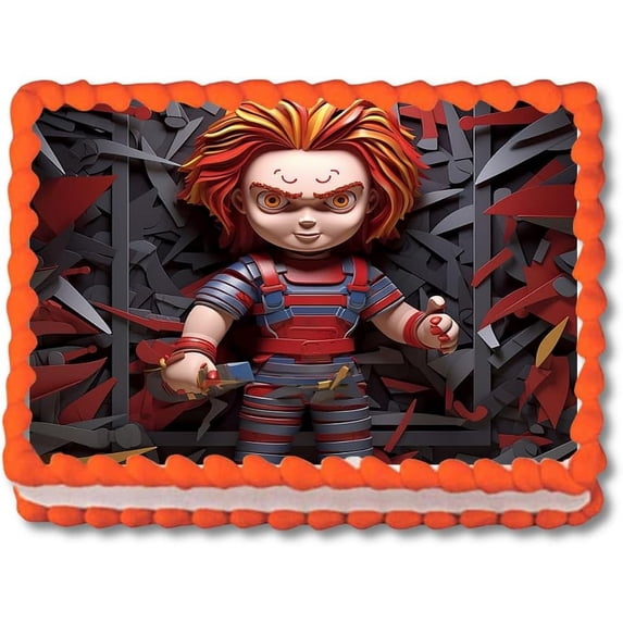 Horror Movie Chuckie Edible Image Cake Topper Birthday Cake Topper ...