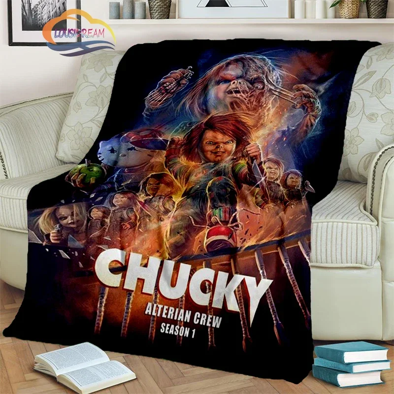 Horror Movie Chucky Throw Blanket and Tiffany Flannel for Couch Bed ...