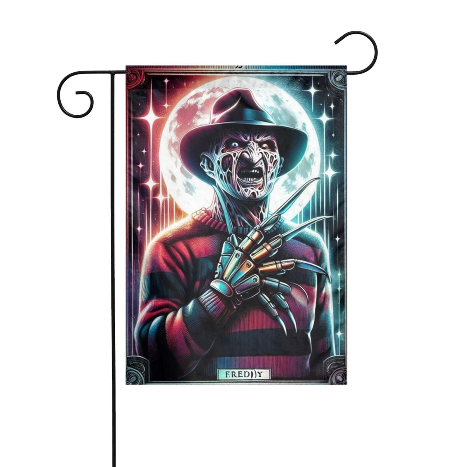 Horror Movie Freddy Krueger Garden Flag Double Sided Yard Outdoor Home ...