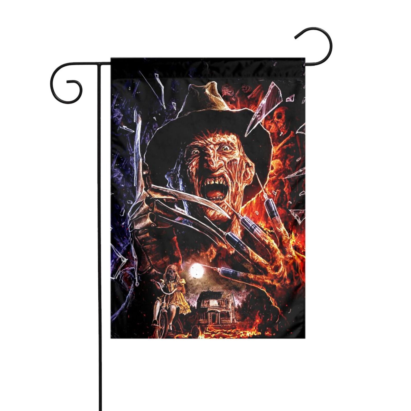 Horror Movie Freddy Krueger Garden Flag Double Sided Yard Outdoor Home ...