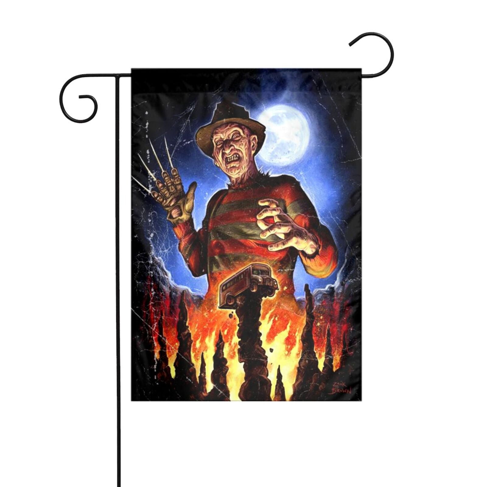 Horror Movie Freddy Krueger Garden Flag Double Sided Yard Outdoor Home ...
