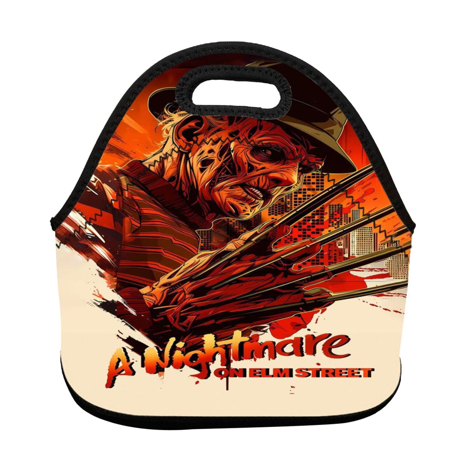 Horror Movie Freddy Krueger Neoprene Lunch Bag Insulated Lunch Box Tote ...
