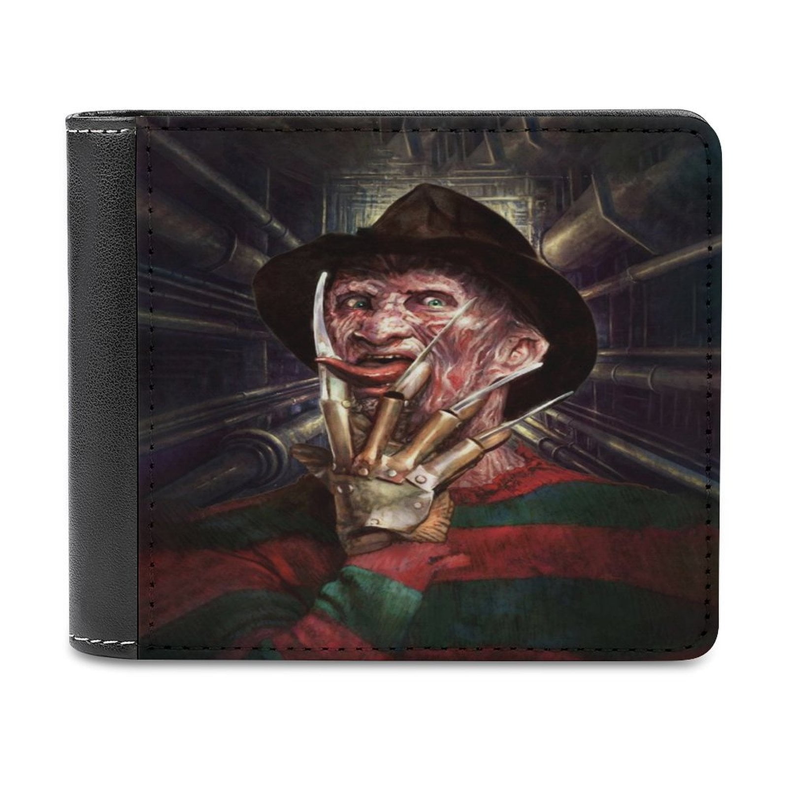 Horror Movie Freddy Krueger Wallet Billfold Card Holder Bifold Wallet ...