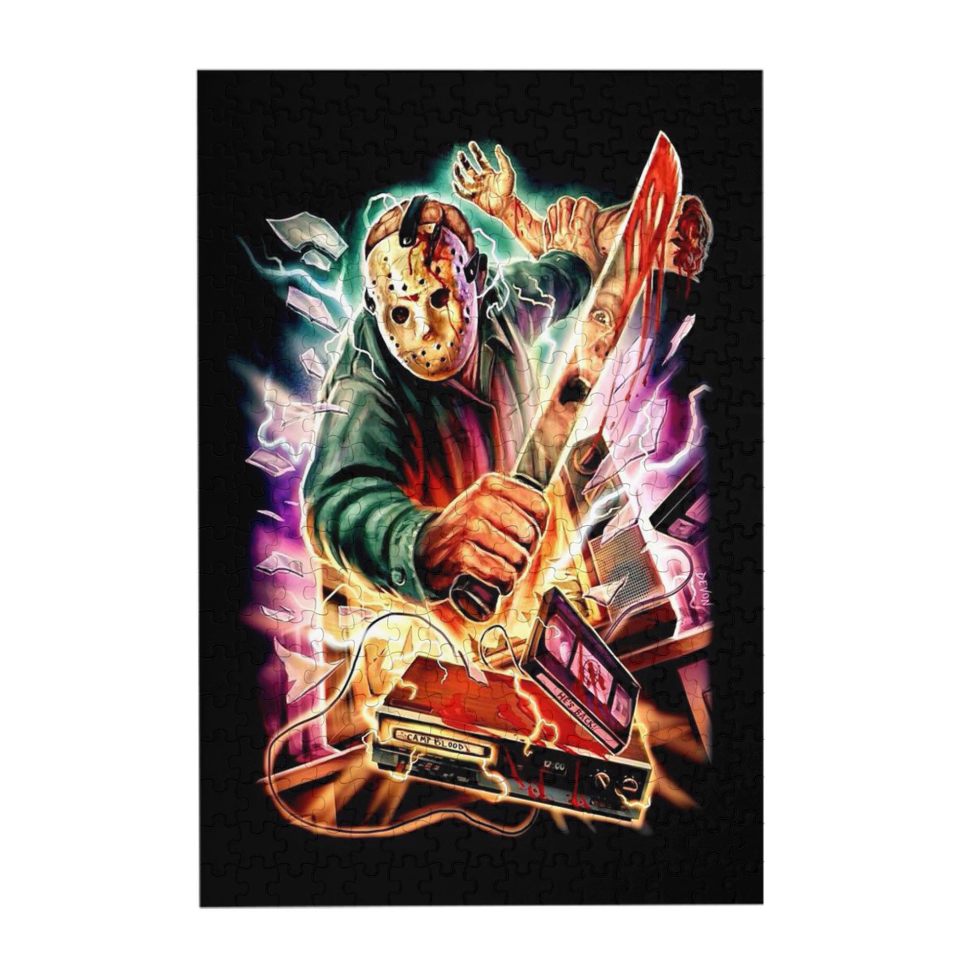 Horror Movie Friday The 13th Puzzle For Adults And Teenagers Cartoon ...