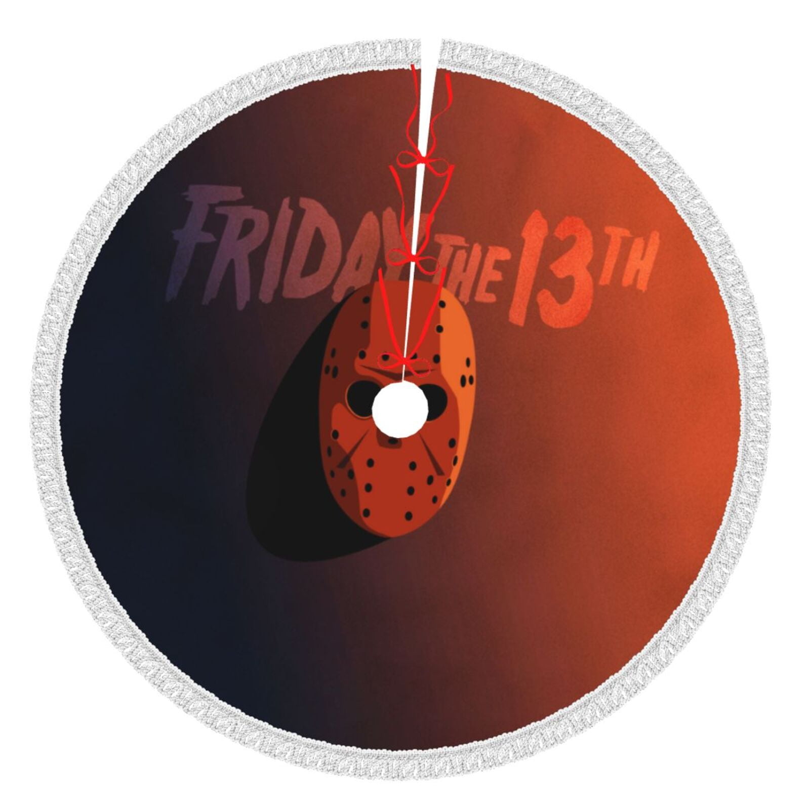 Horror Movie Friday The 13th Christmas Tree Skirt with Tassels, Large ...