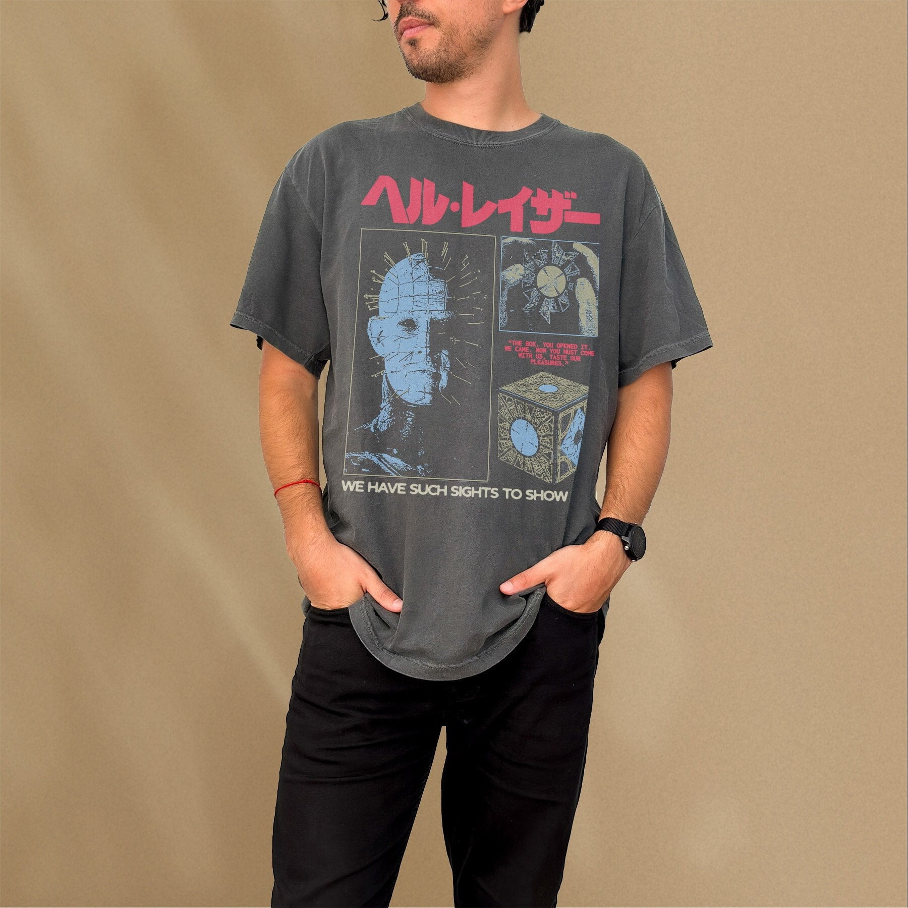 Horror Movie Graphic Tee Shirt, Japanese Hell Raiser Inspired T-Shirt ...