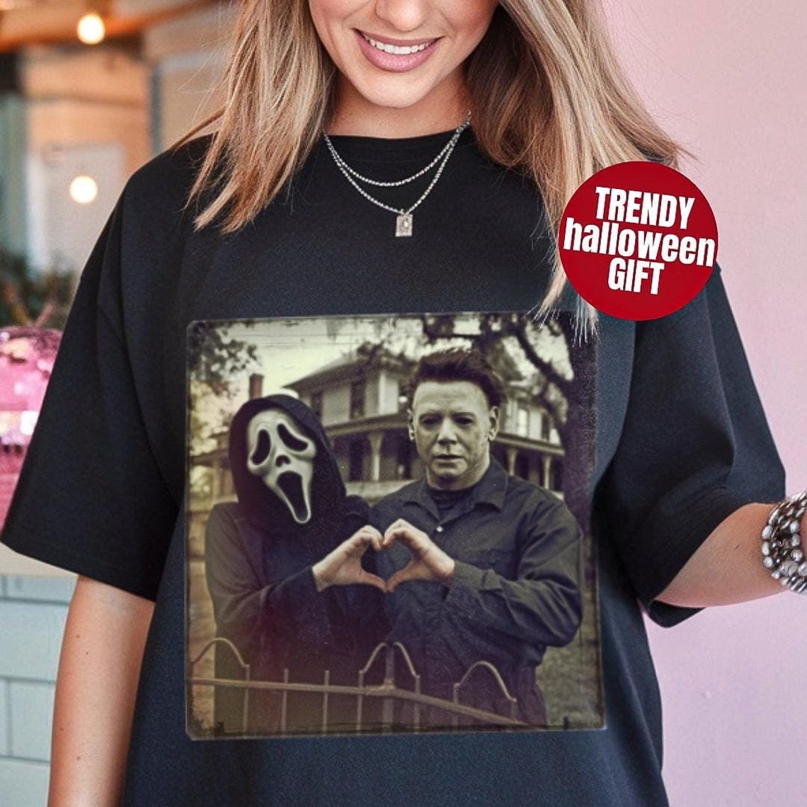 Horror Movie Halloween T-Shirt, Scary Vintage Scary Movie Tee, Myers ...