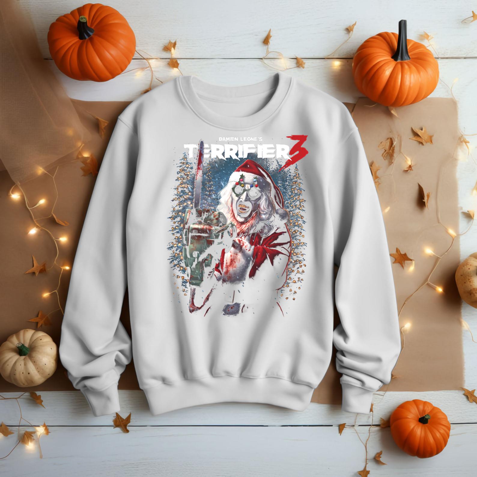 Horror Movie-Inspired Shirt – Merry Mayhem Graphic, Perfect for Fans ...