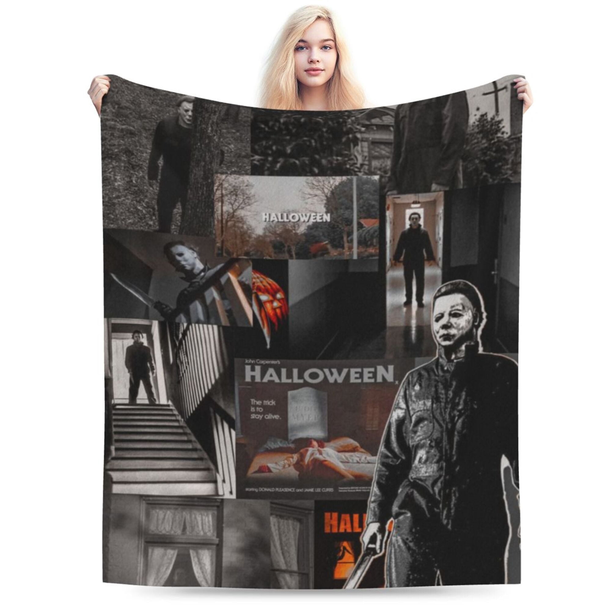 Horror Movie Michael Myers Cozy Flannel Plush Blanket, Comfortable and ...