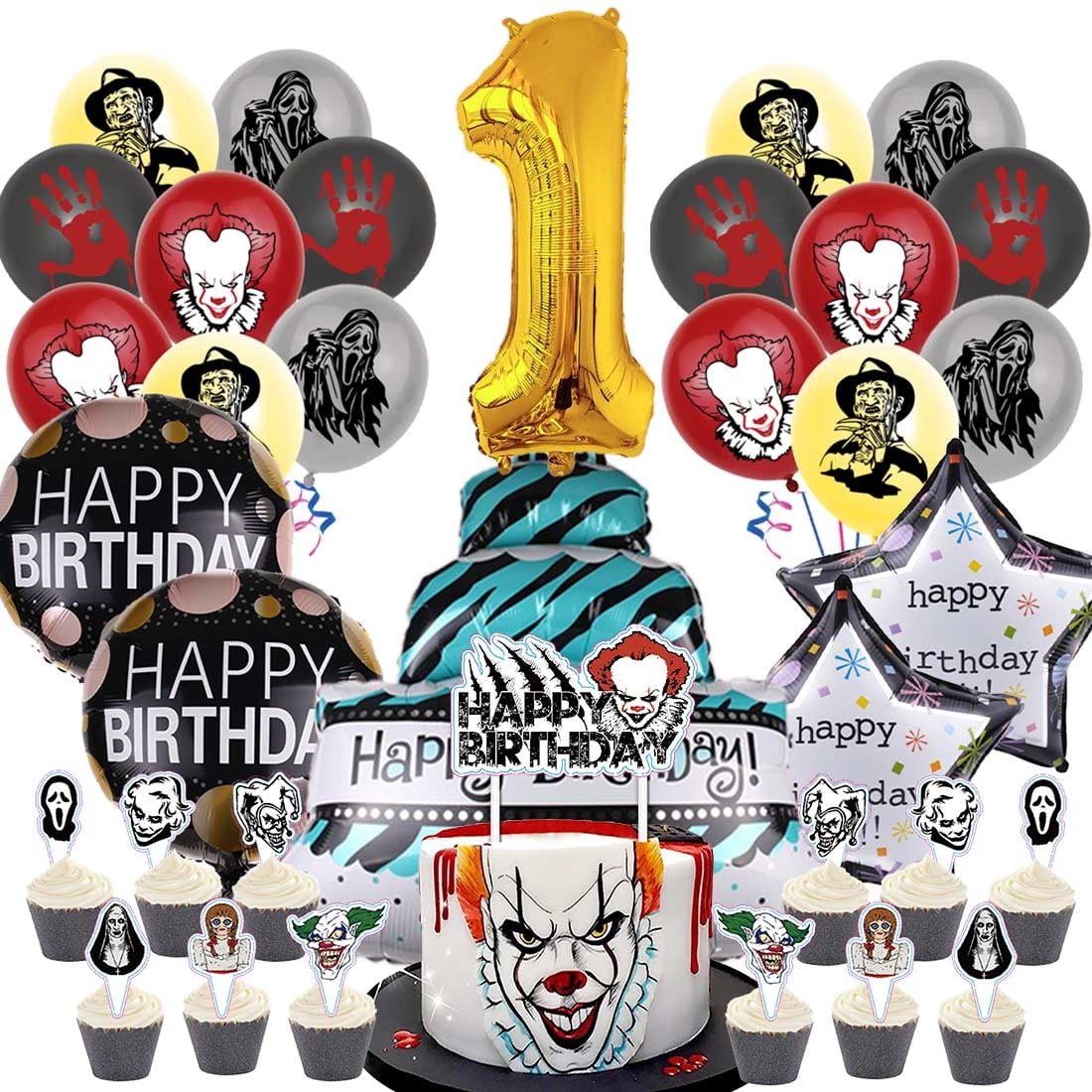 Horror Movie Michael Myers Party Supplies 1st Decor Kit Balloons ...