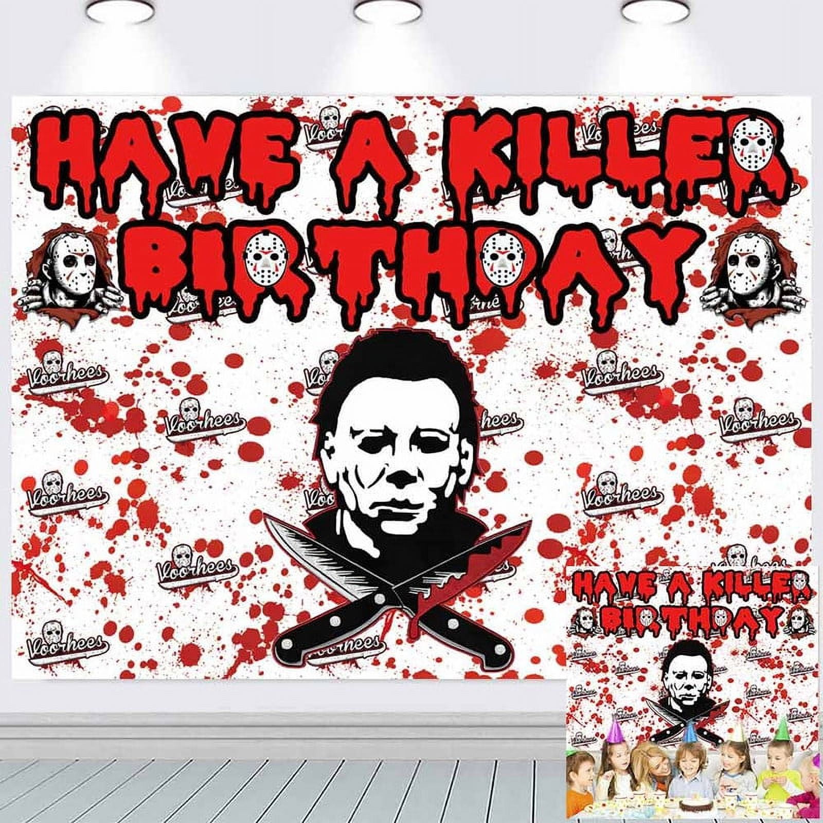 Horror Movie Michael Myers Party Supplies Background Backdrop Taspestry ...