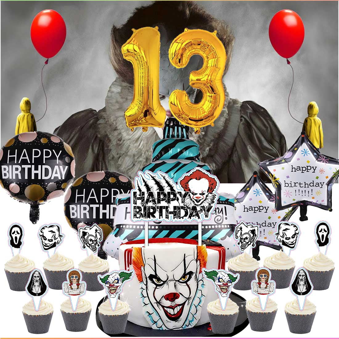 Horror Movie Michael Myers Party Supplies Decor 13th Kit Balloons ...