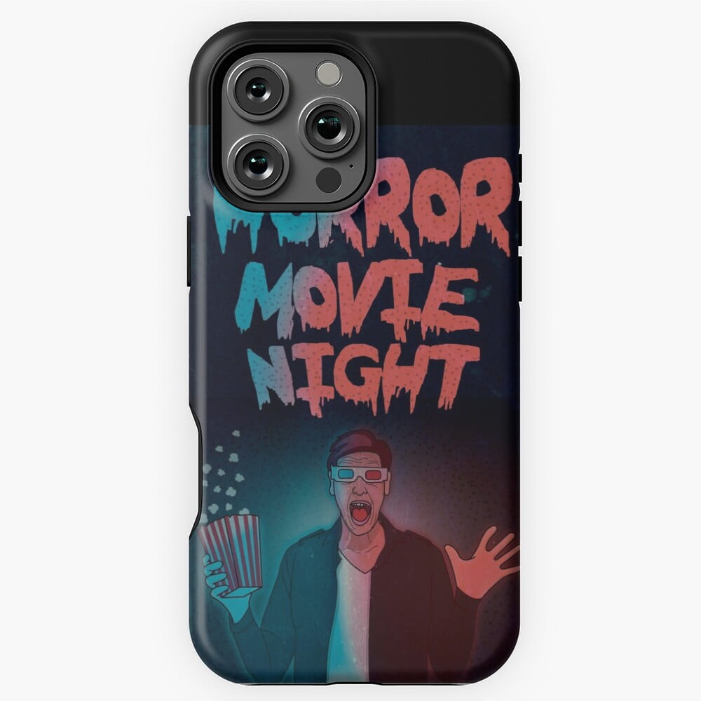 Horror Movie Night Spooky Art Phone Case for iPhone 16 15 14 13 12 11 ...