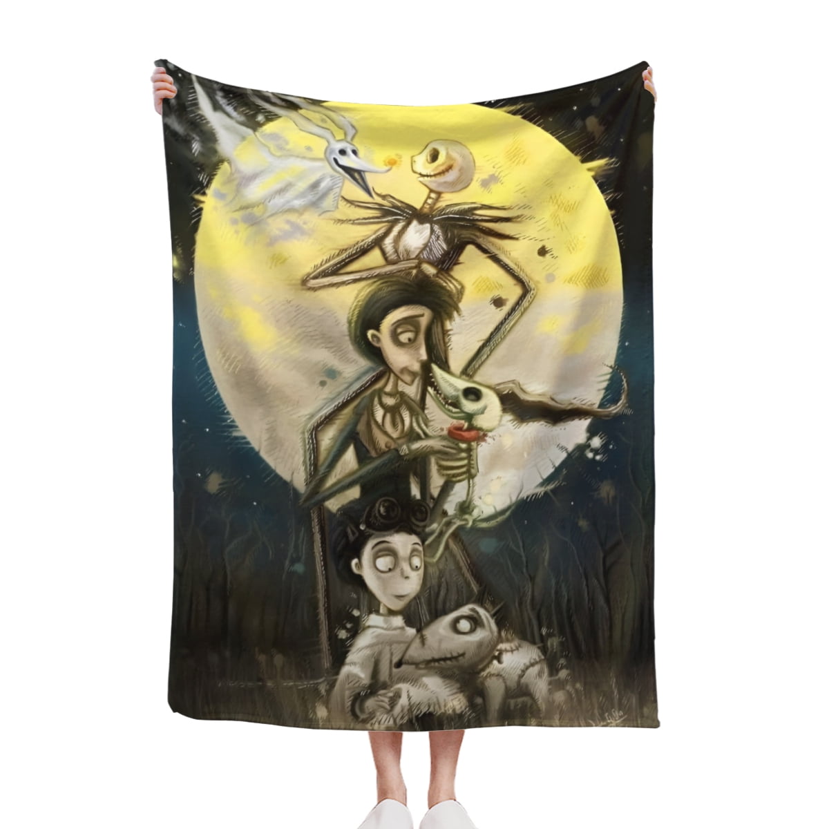 Horror Movie Nightmare Before Flannel Blanket Vintage StyleLegendary ...
