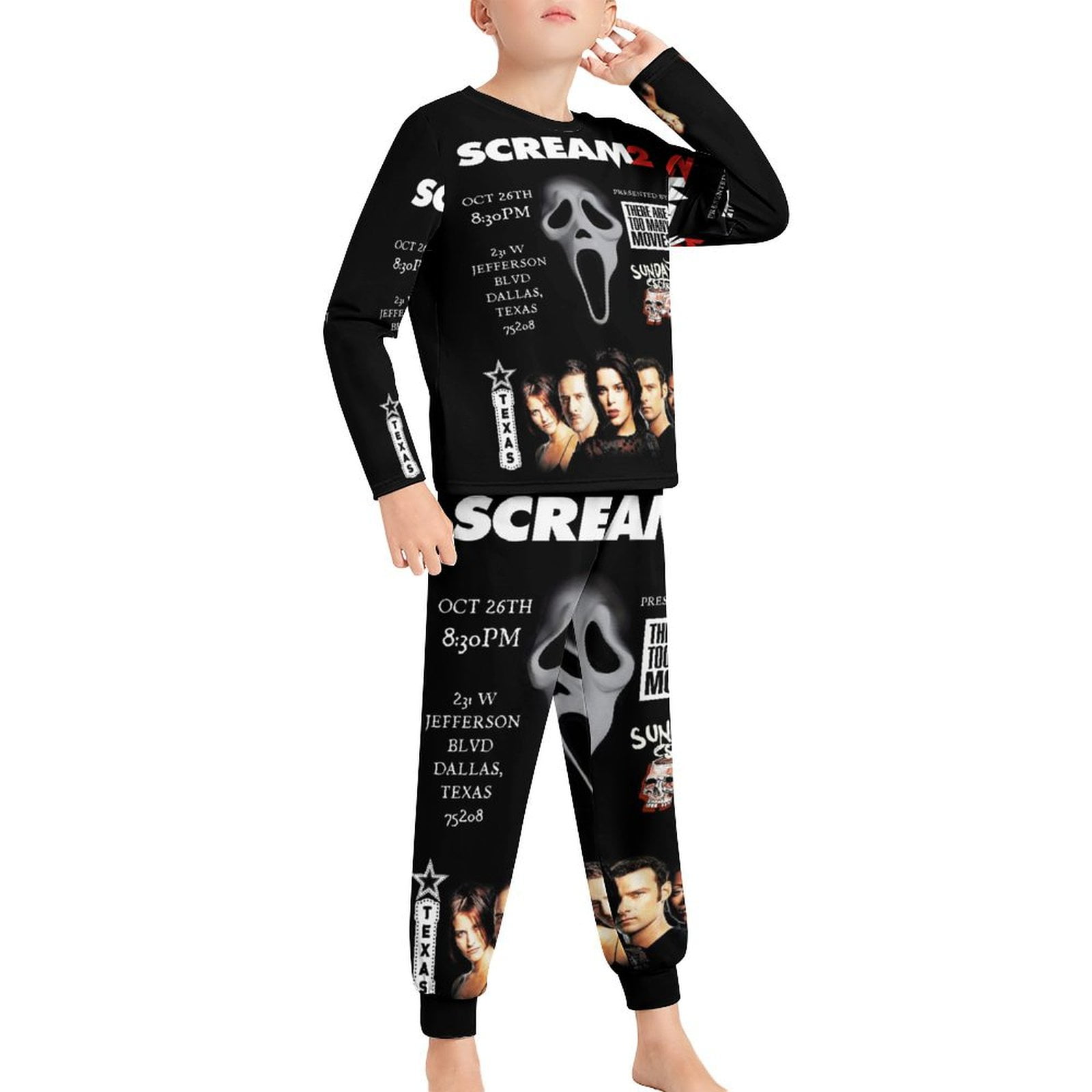 Horror Movie Scre-am0 Costumes T Shirt Set Crewneck Tee Shirt Pants Set ...