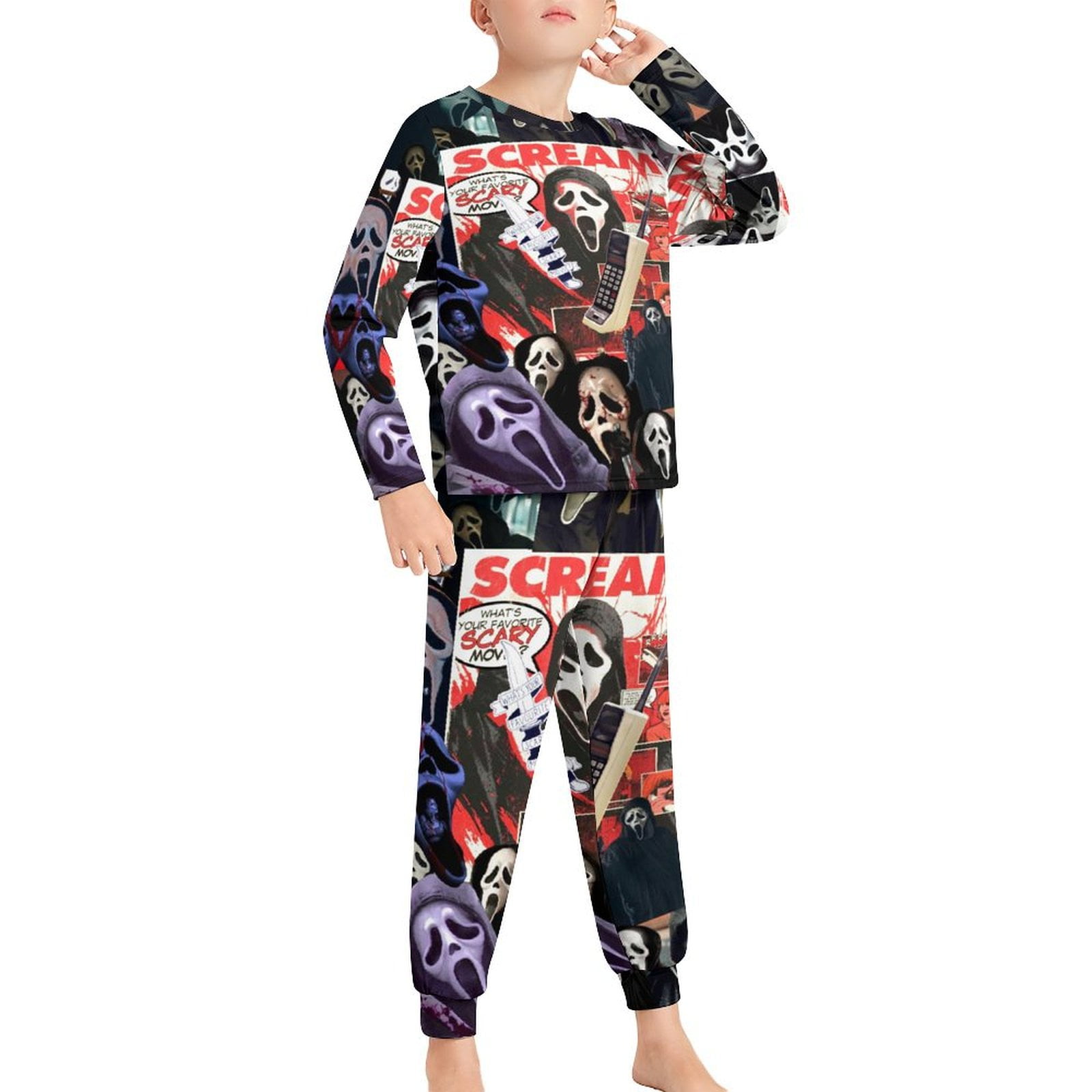 Horror Movie Scre-am0 Costumes T Shirt Set Crewneck Tee Shirt Pants Set ...