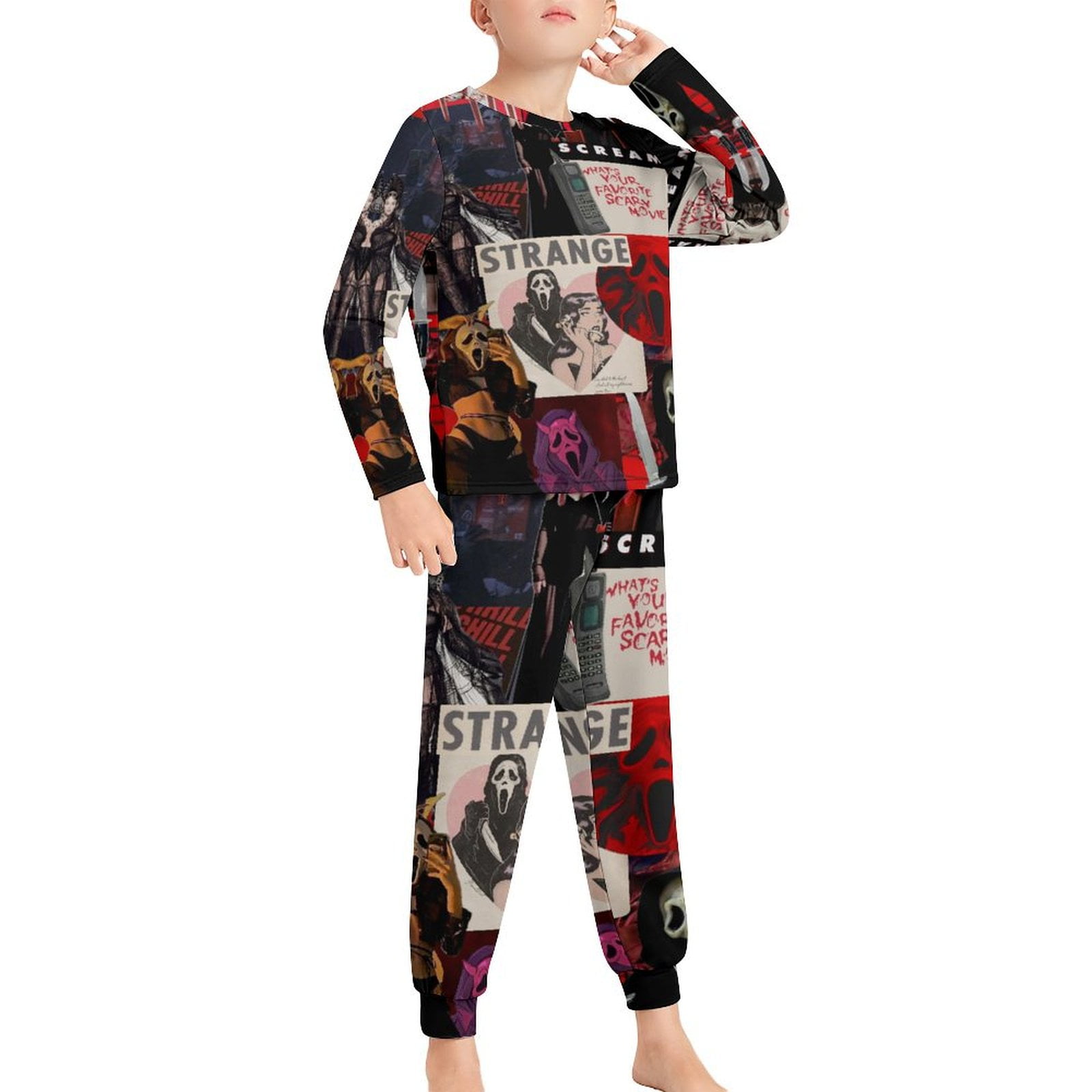 Horror Movie Scre-am0 Costumes T Shirt Set Crewneck Tee Shirt Pants Set ...