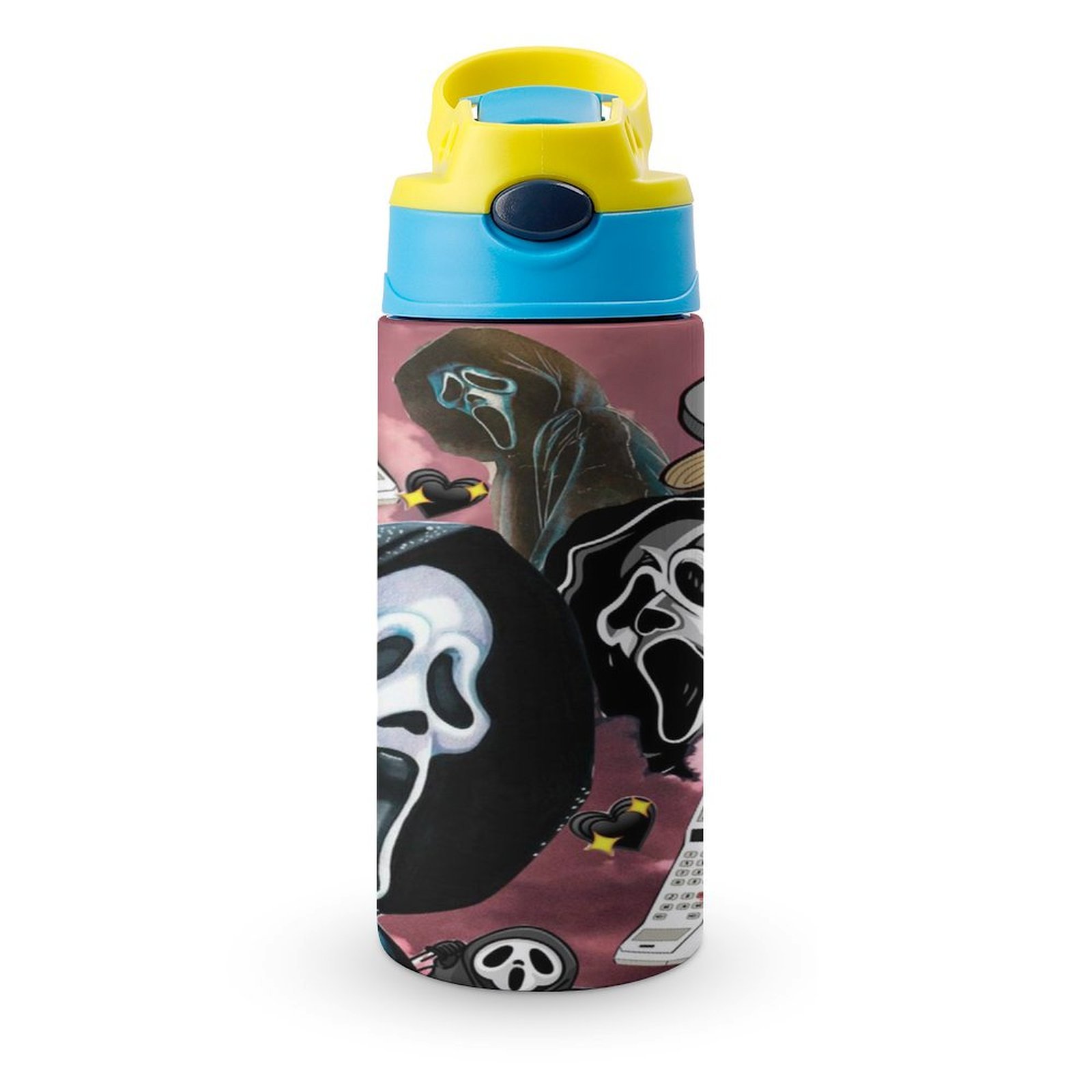 Horror Movie Scre-am0 Water Bottle with Straw Lid Vacuum Insulated ...