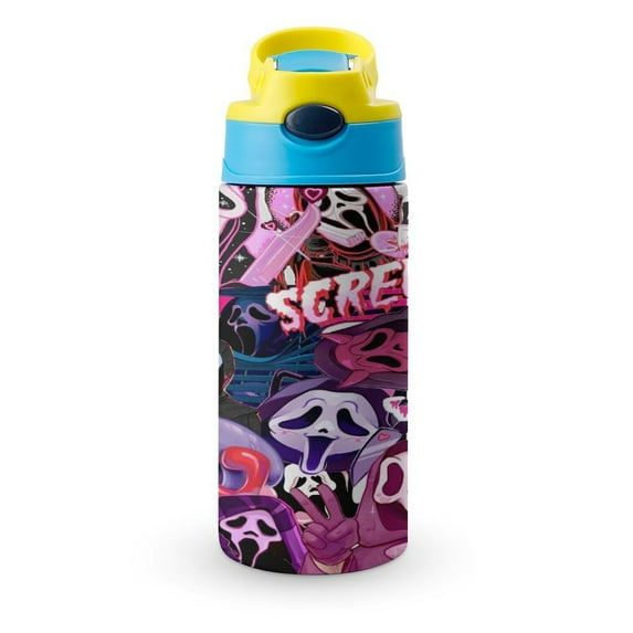 Horror Movie Scre-am0 Water Bottle with Straw Lid Vacuum Insulated ...
