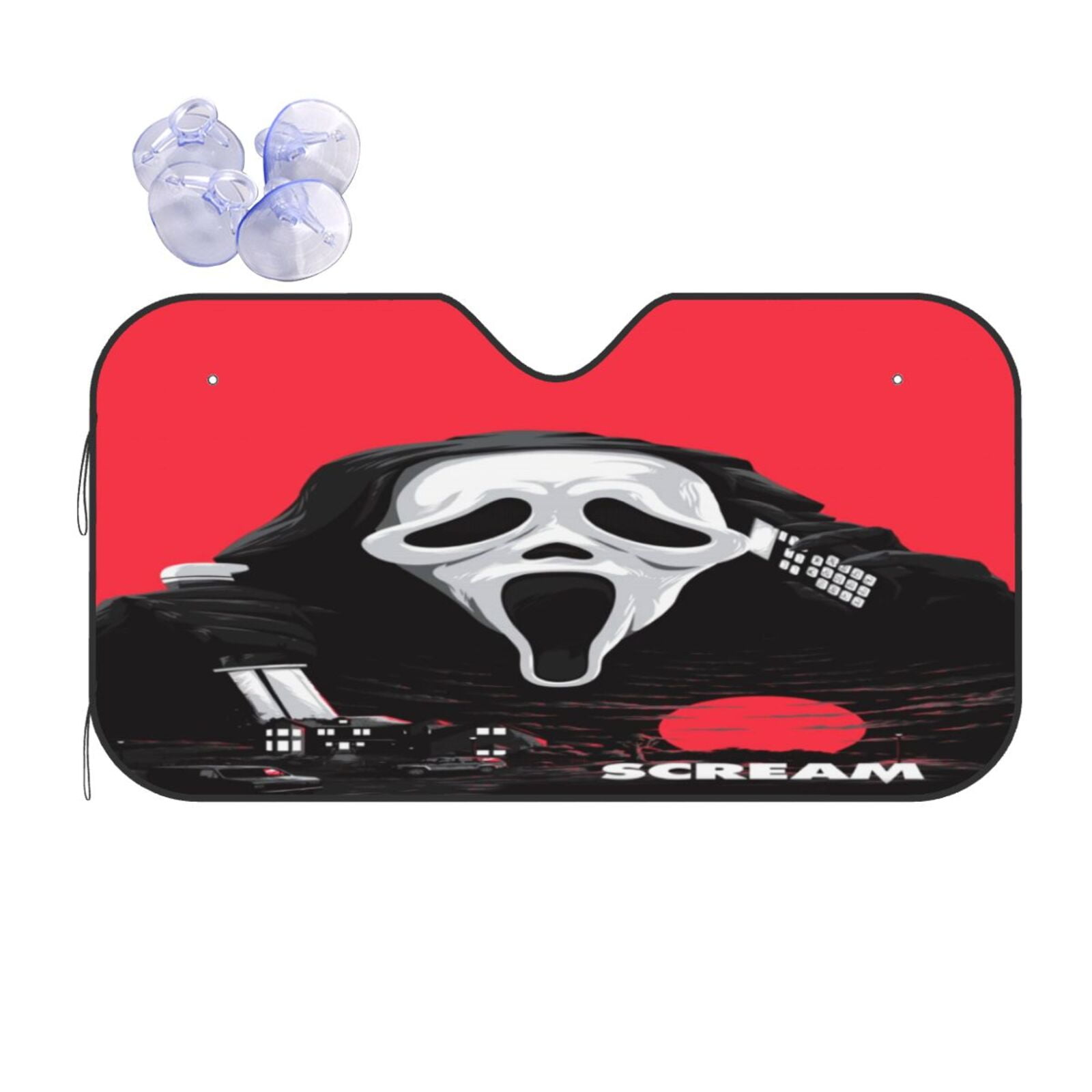 Horror Movie Scream Ghost Face Car Sunshade Front Windshield Sun Shade ...