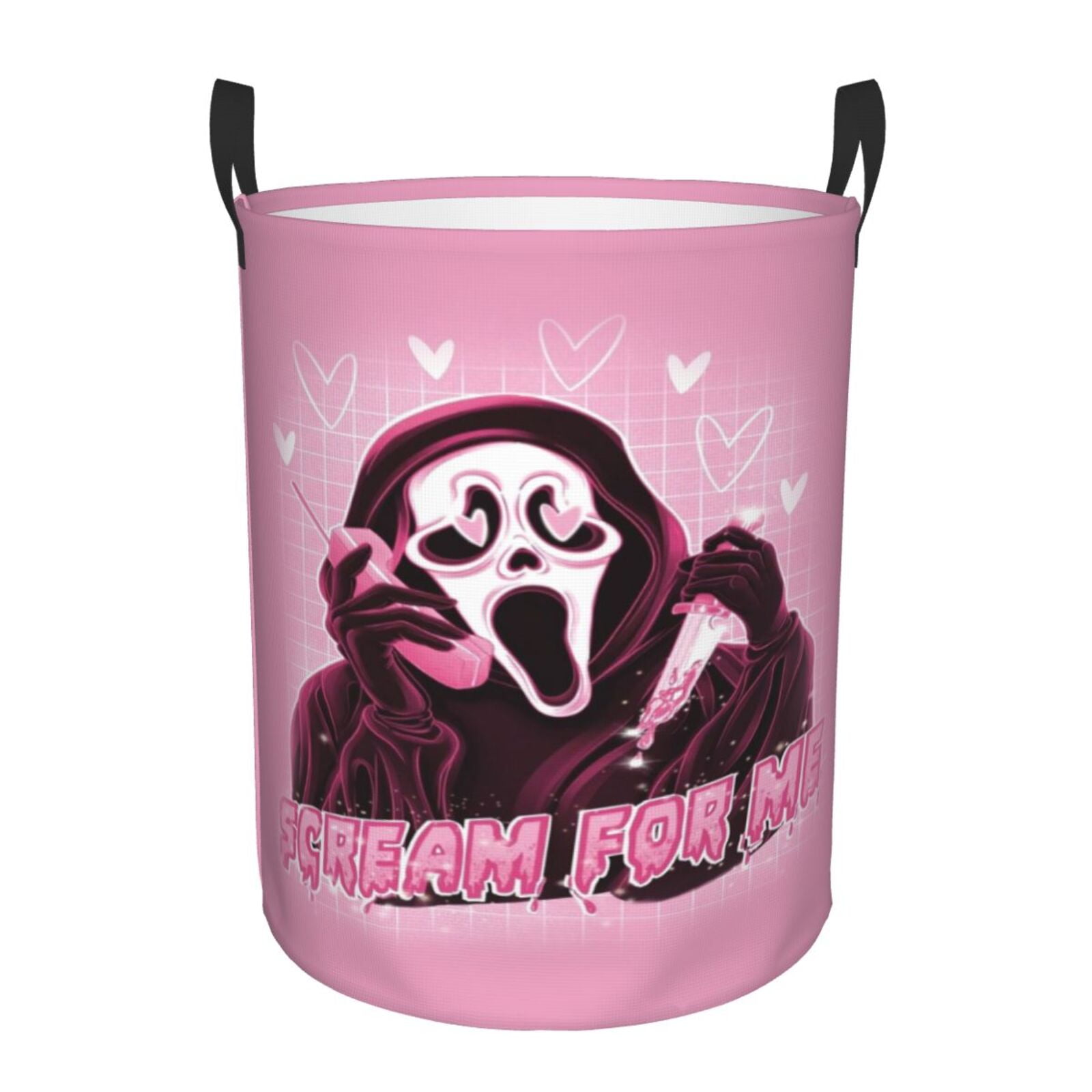Horror Movie Scream Ghost Face Laundry Hamper Circular Laundrys Basket ...