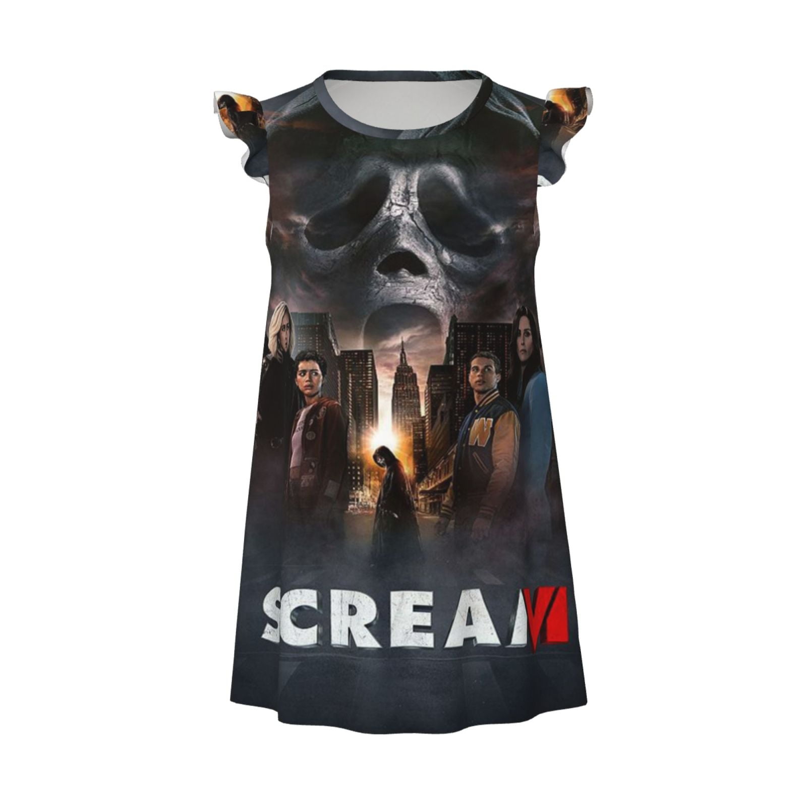 Horror Movie Scream Ghost Face Nightgowns Pajamas Dress 3D Printed ...