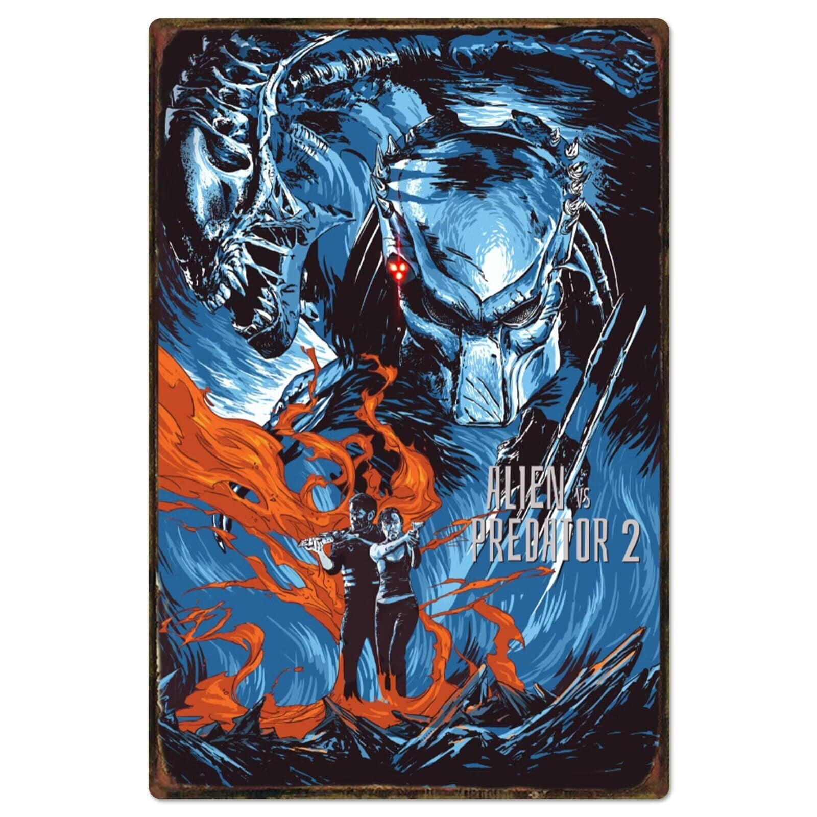 Horror Movie Signs Predator Wall Poster Retro for Home Bar Pub Man Cave ...