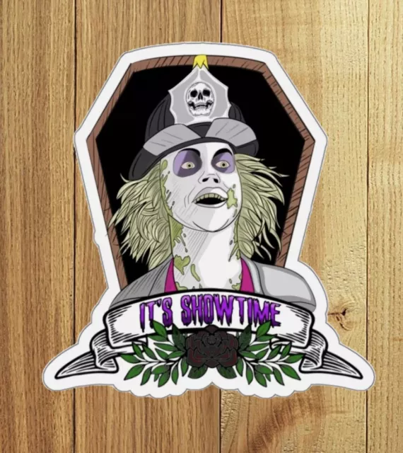 Horror Movie Stickers Bettlejuice Firefighter Themed Its Showtime ...