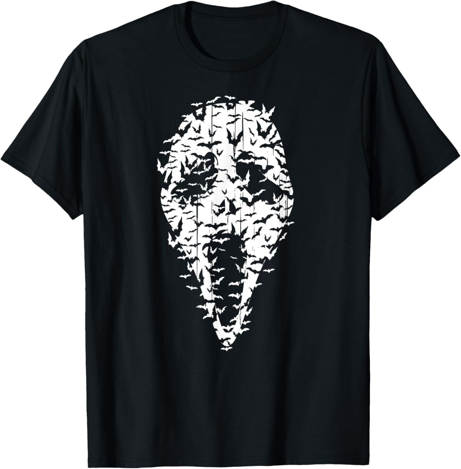 Horror Movie T-Shirt Scary Face Vintage Bats Halloween T-Shirt for Men ...