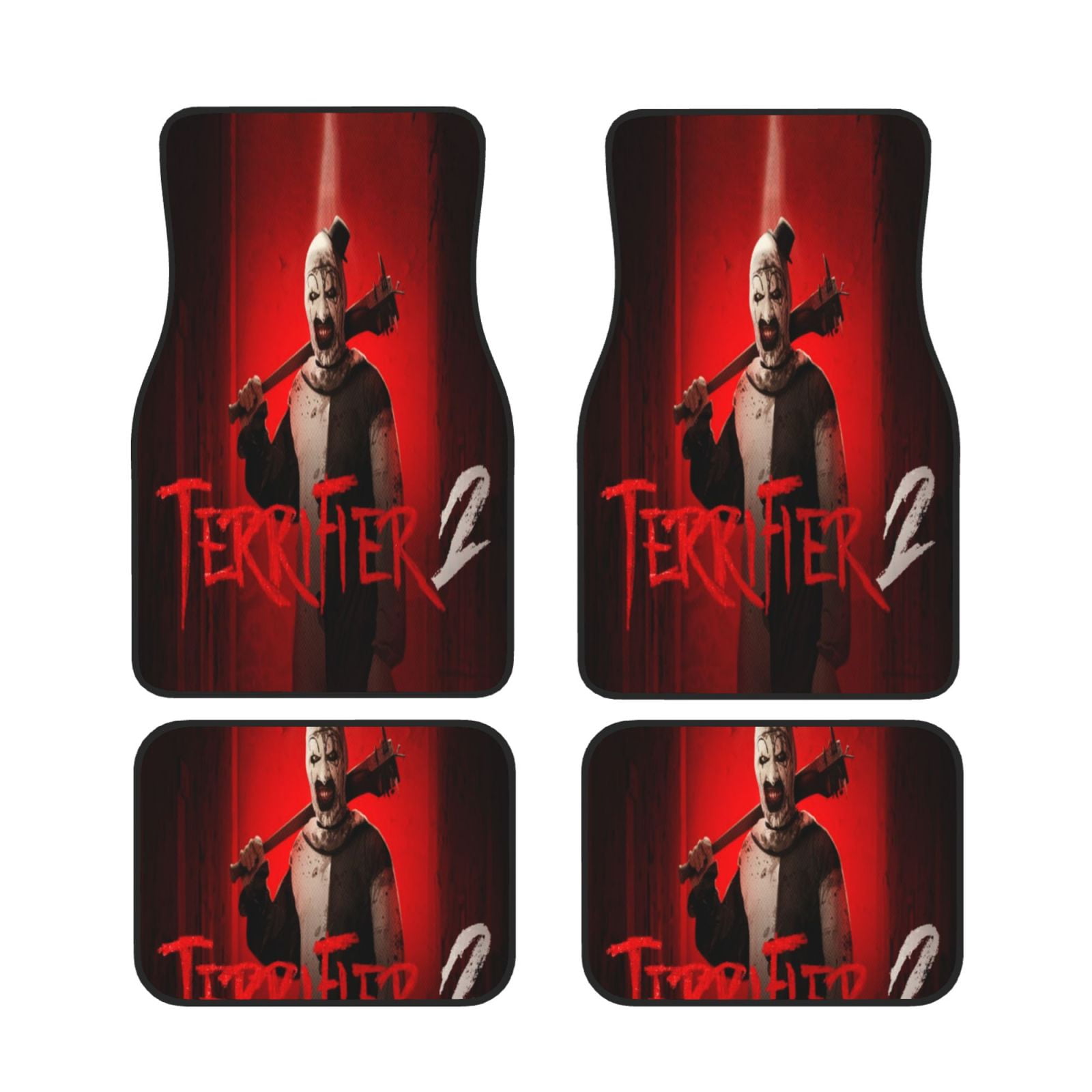 Horror Movie Terrifier Car Floor Mats, 4-Pcs Full Set Rubber-Lined All ...