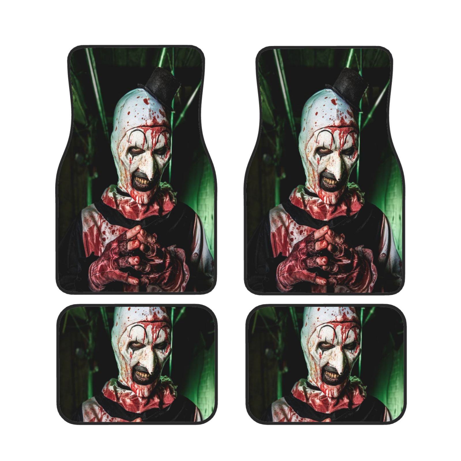 Horror Movie Terrifier Car Floor Mats, 4-Pcs Full Set Rubber-Lined All ...