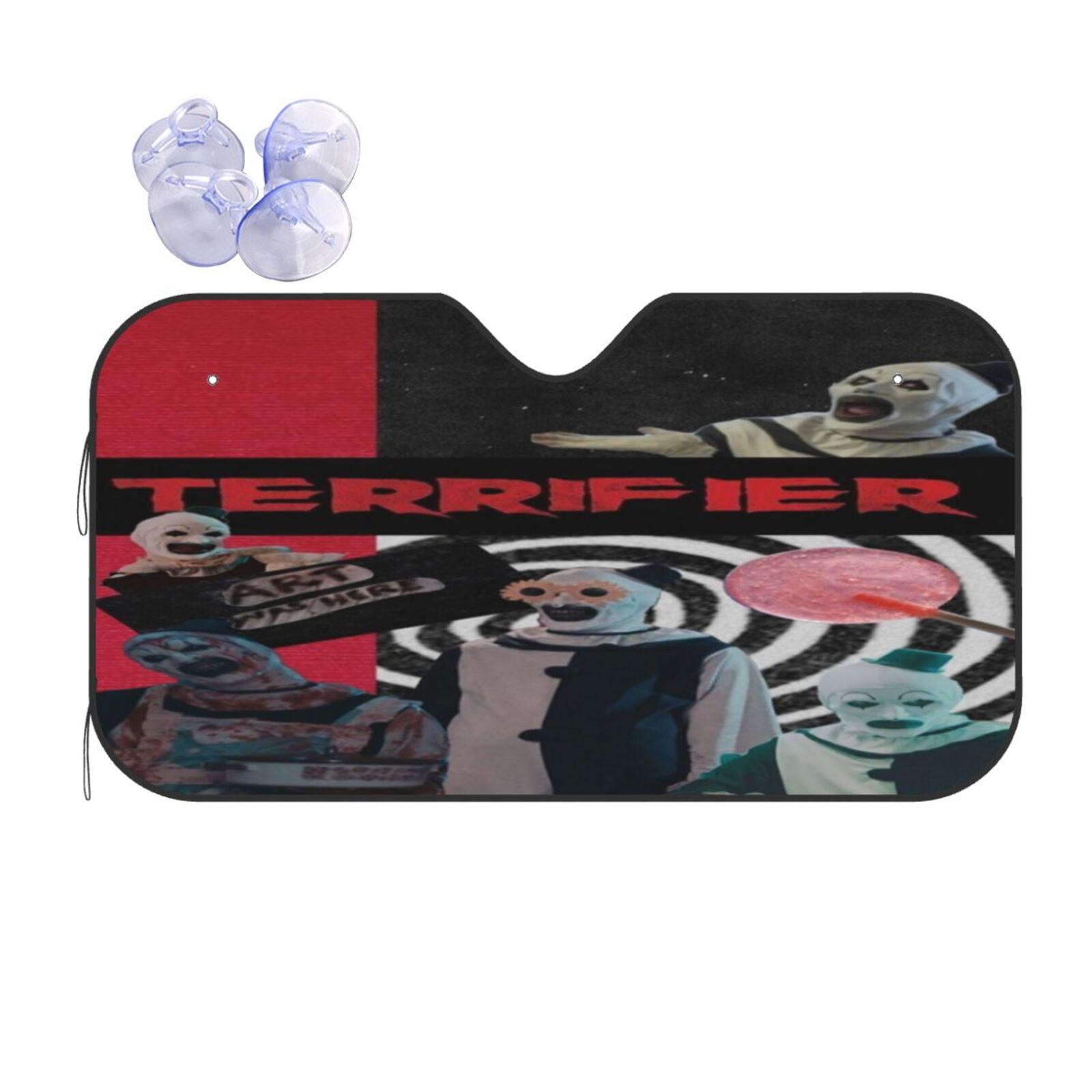 Horror Movie Terrifier Car Sunshade Front Windshield Sun Shade Hardened ...