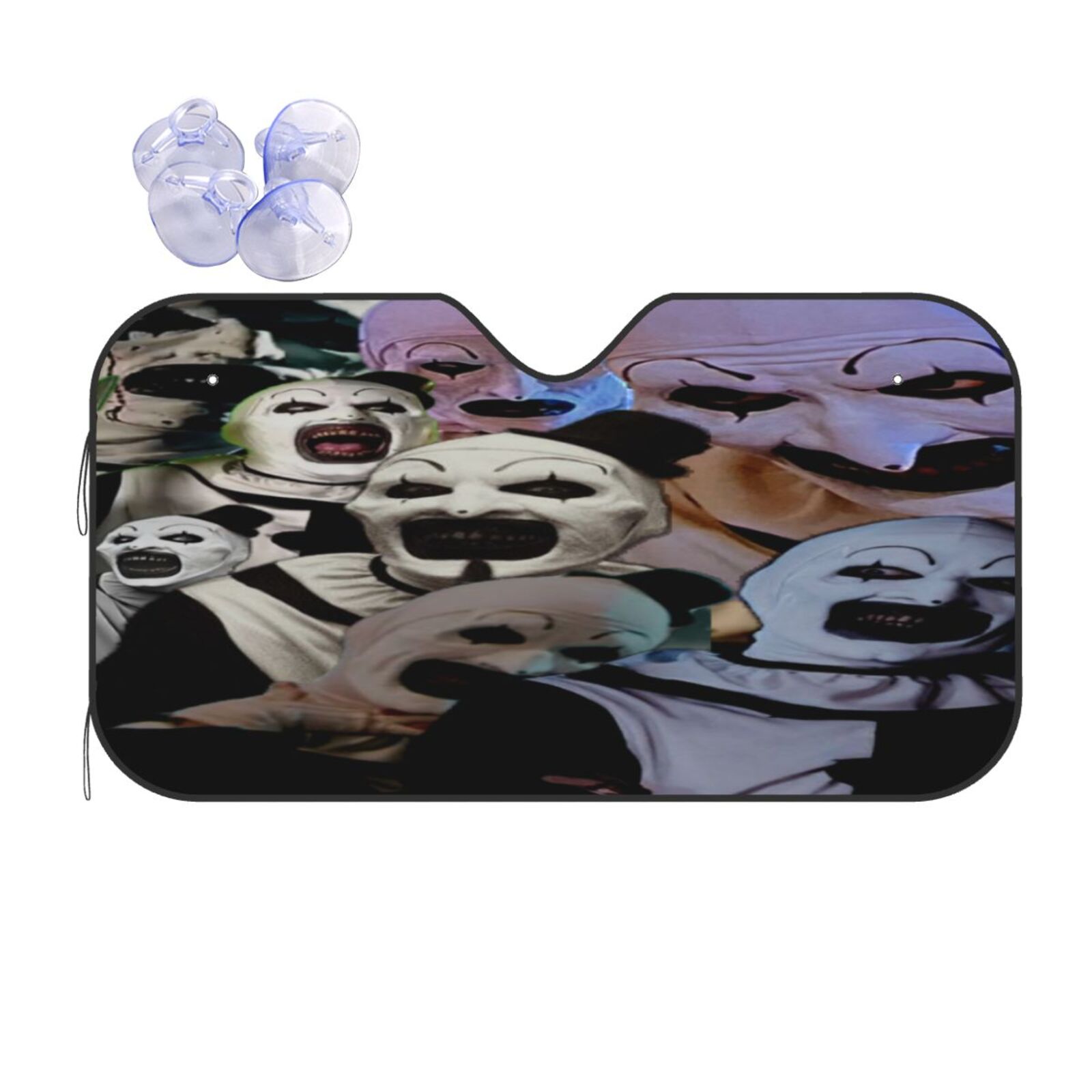 Horror Movie Terrifier Car Sunshade Front Windshield Sun Shade Hardened ...