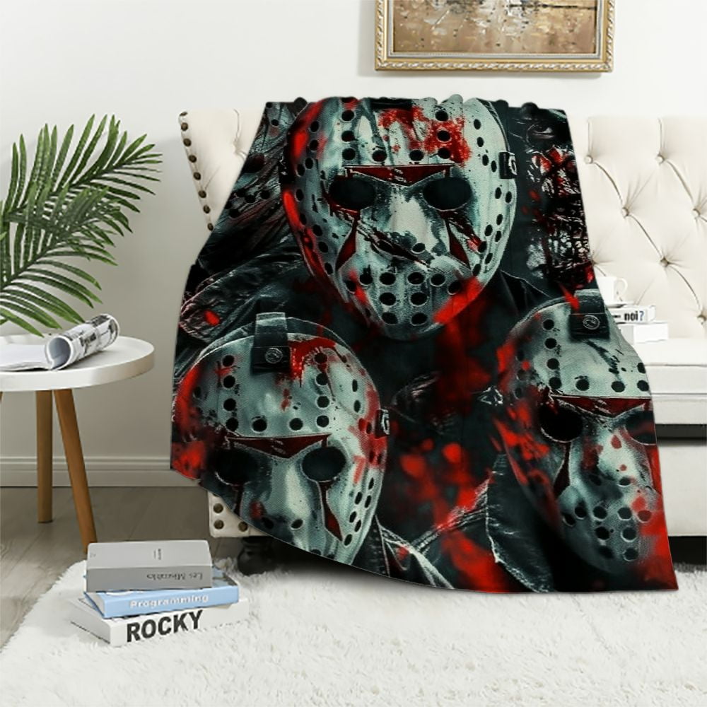 Horror Movie Watching Halloween Throw Blanket Inches,Sofa Horror Movie ...