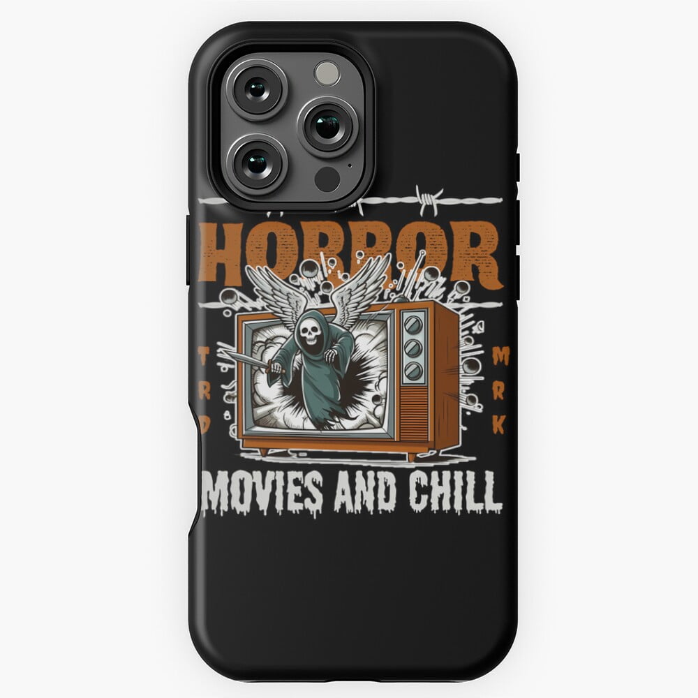 Horror Movies and Chill Quote Protective and Compatible iPhone 11-17 ...