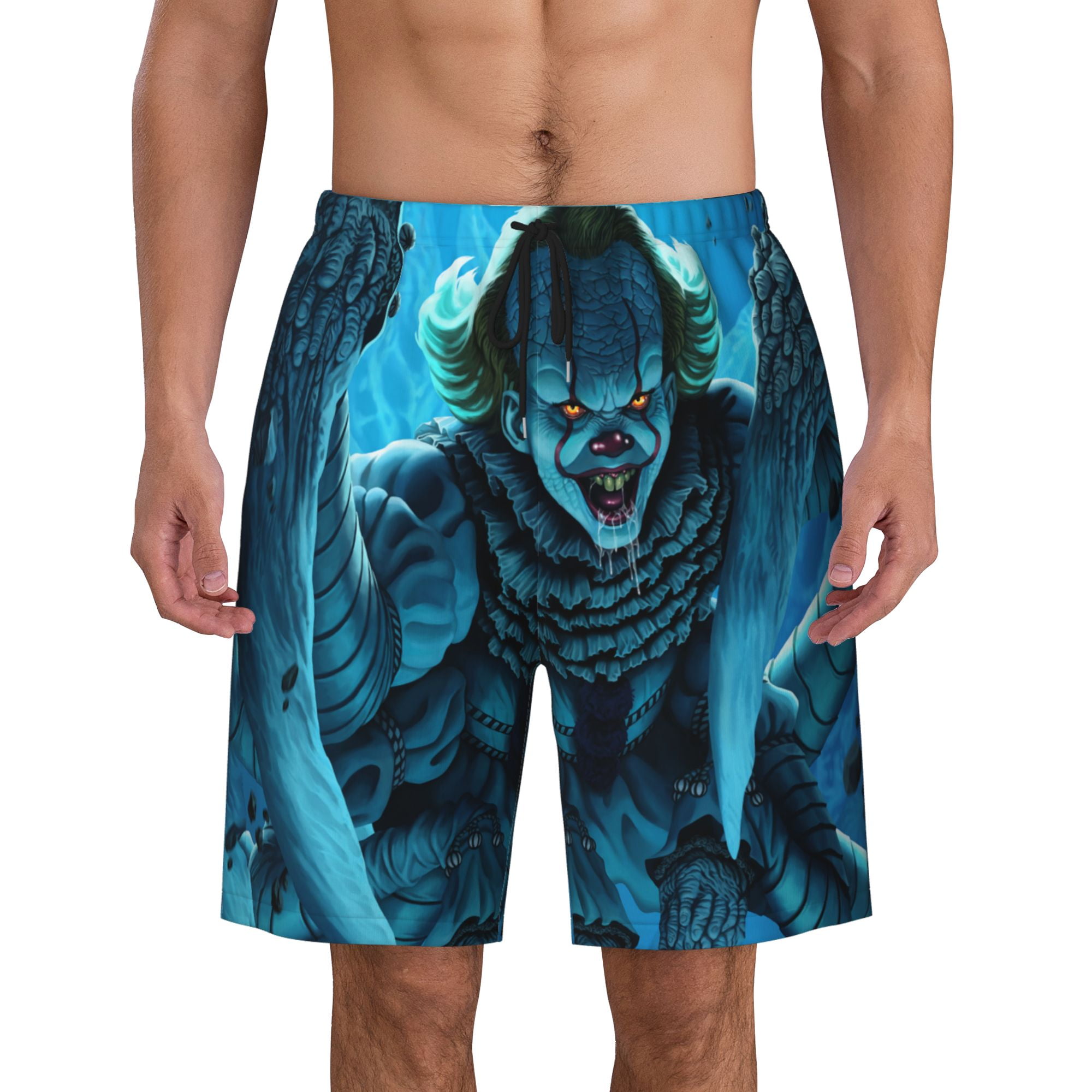 Horror Pennywise Clown Men's Beach Pants Quick Dry Beach Shorts Swim ...
