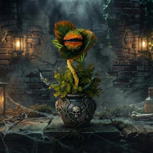 Horror Piranha Flower Garden Statue, Cannibal Plant Figurines Flower ...