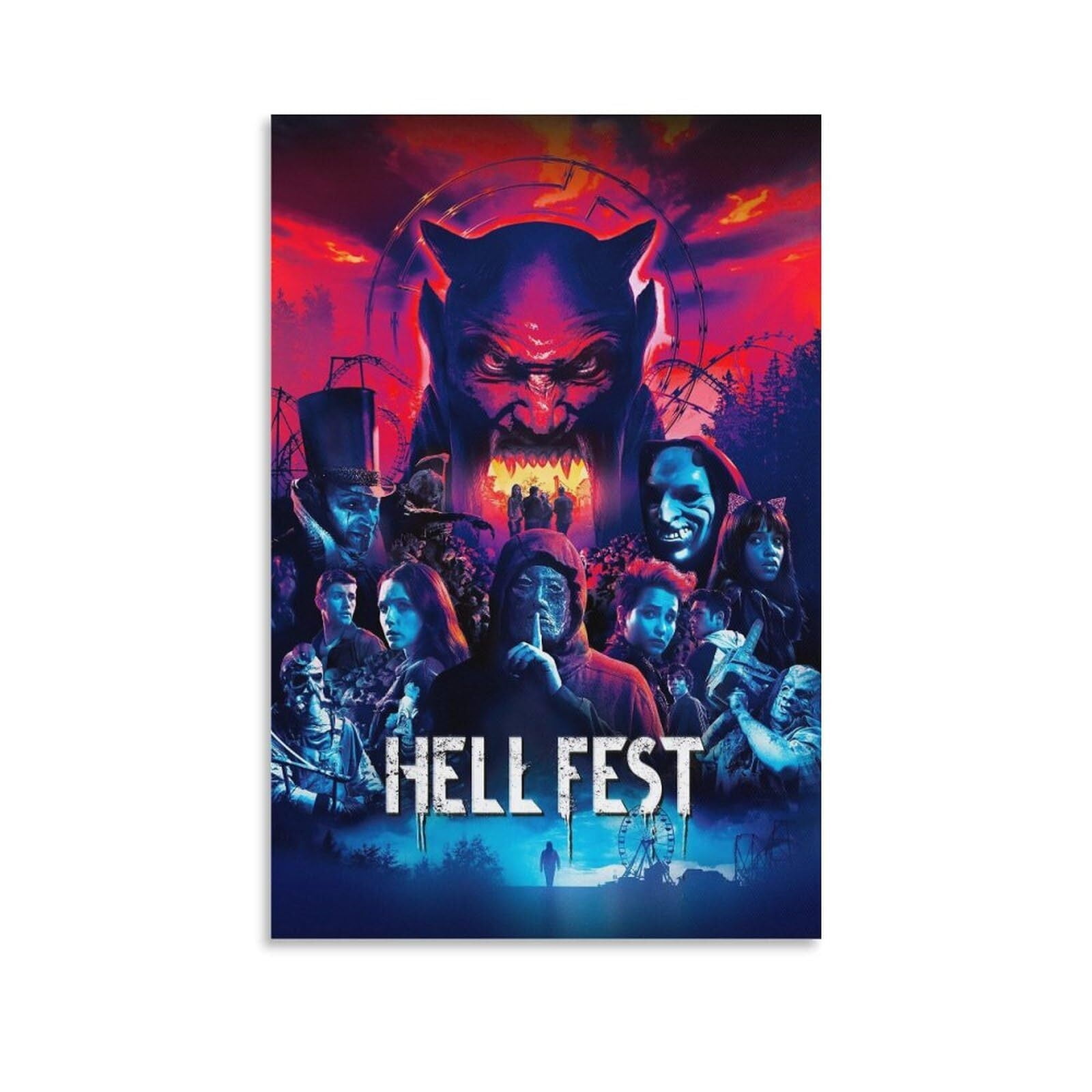 Horror Poster Hell Fest Movie Poster Canvas Art Poster And Wall Art Picture Print Modern Family ...