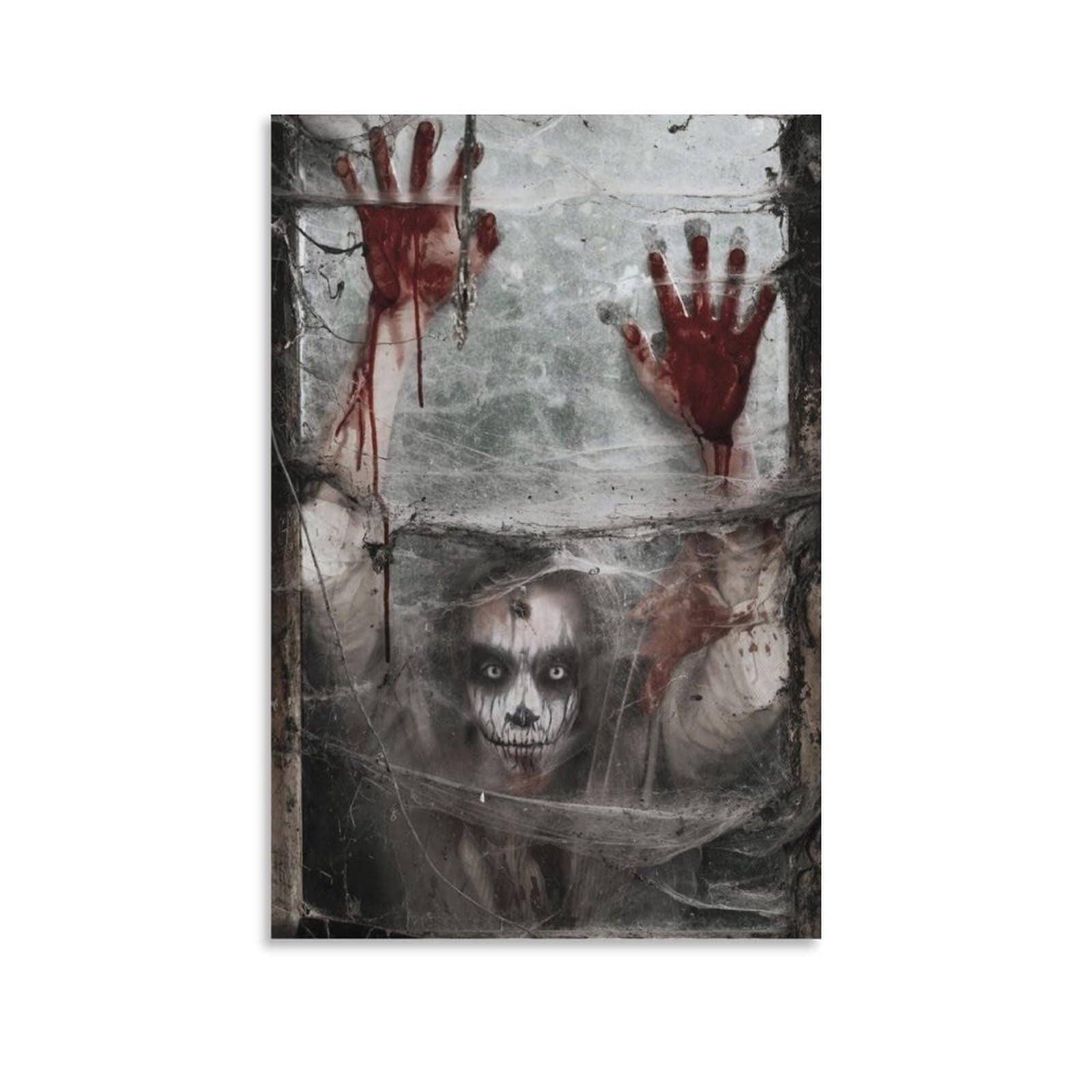 Horror Poster There Are Scary Monsters And Bloody Handprints on The ...