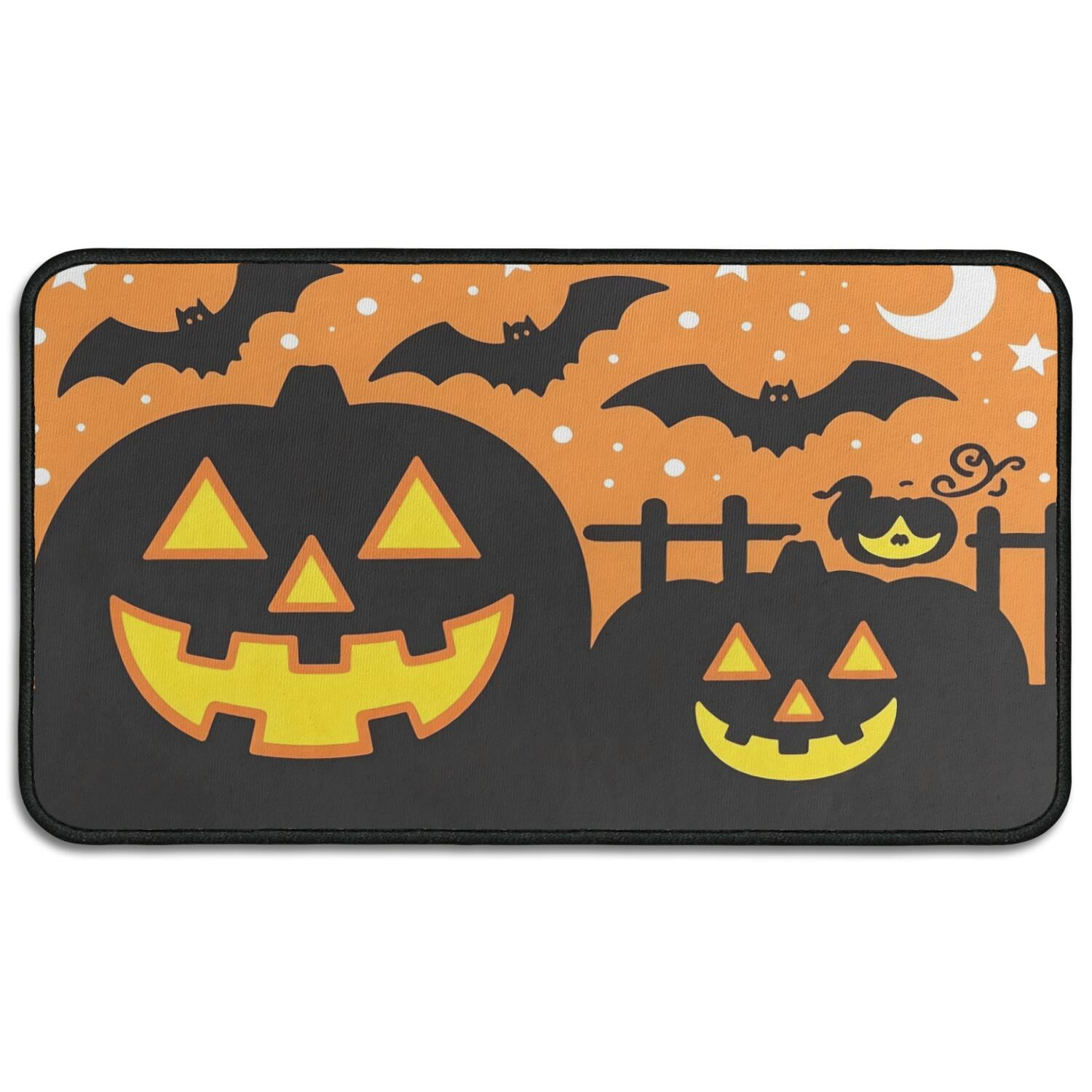 Horror Pumpkin Ghost No Slip Doormat 30x17 Inch Happy Halloween ...