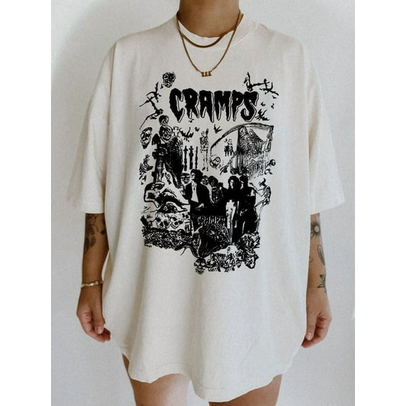 Horror Punk Collage Graphic Tee Gothic Retro Illustration Creepy ...