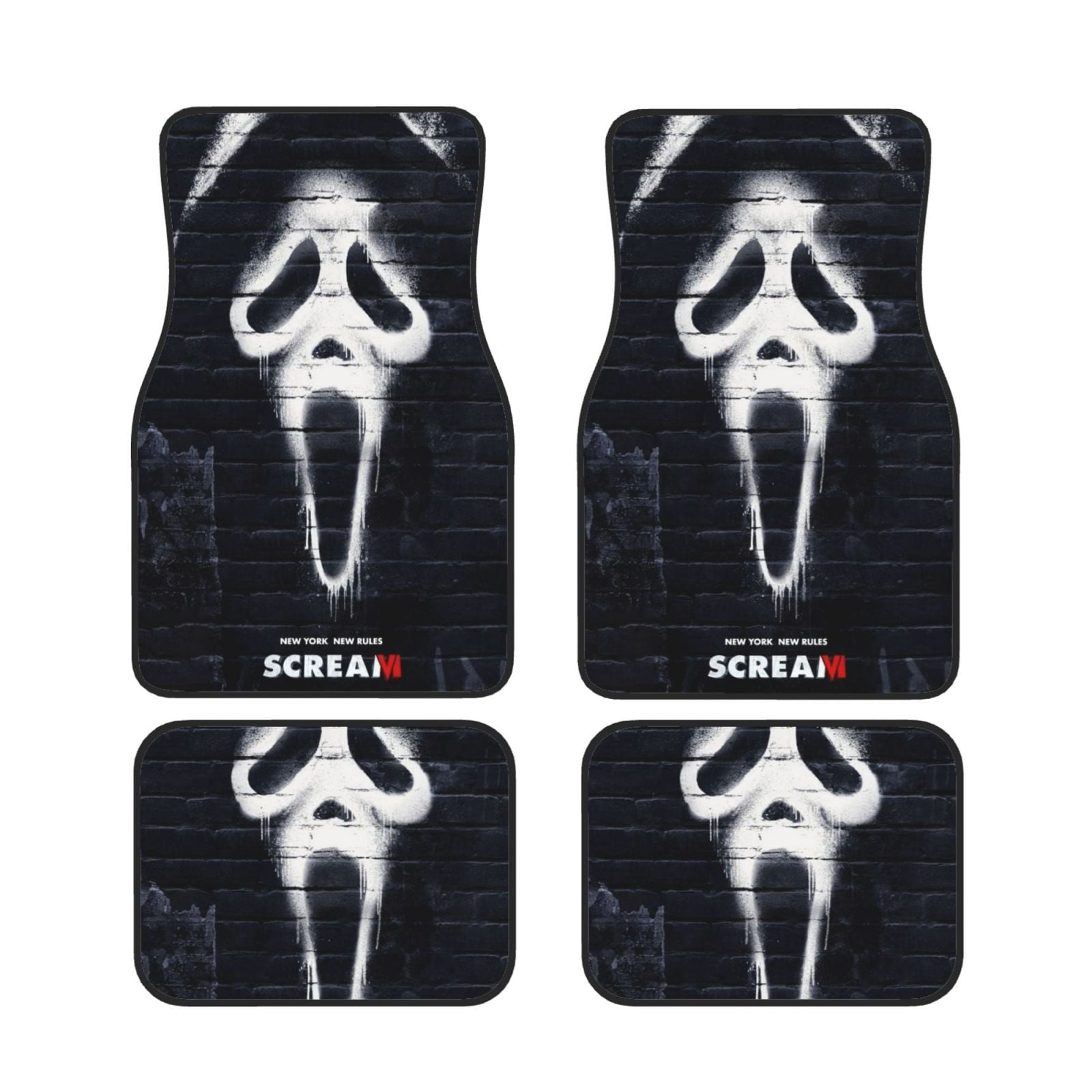 Horror Scre-A Ghost Movie Car Floor Mats, 4-Pcs Full Set Rubber-Lined ...