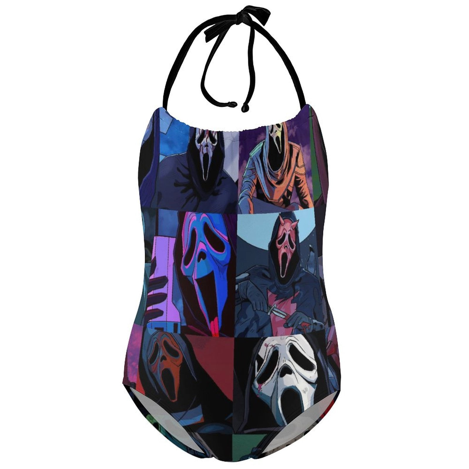 Horror Scream Ghostface Girls One-piece Swimsuit Summer Kid's Beach ...