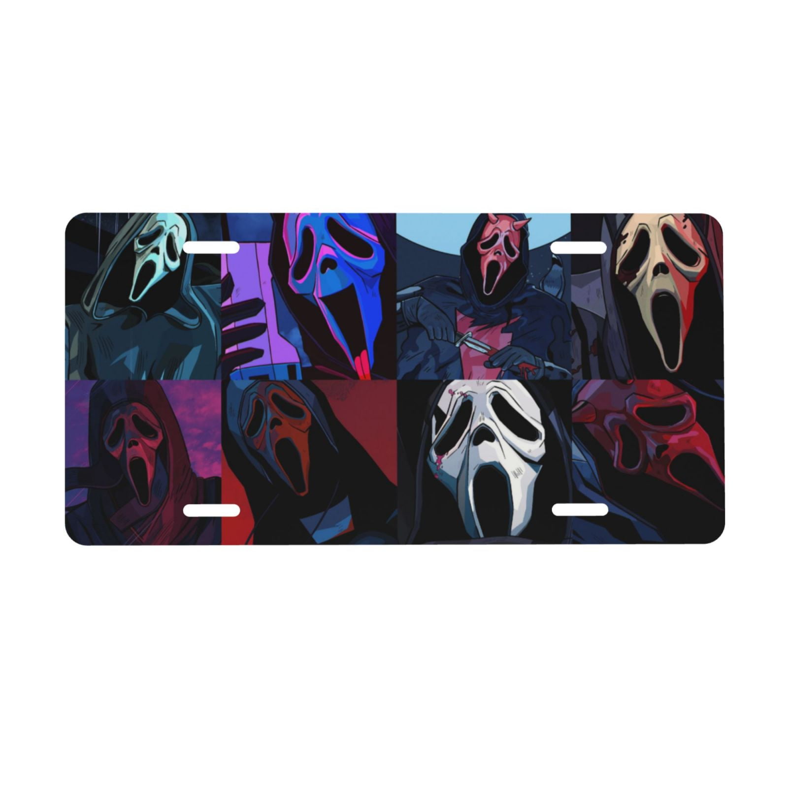 Horror Scream Ghostface License Plate Cover Vanity Tag Decorative ...