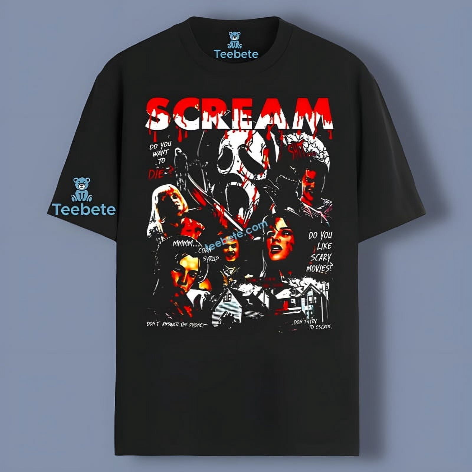 Horror Scream Ghostface Scary Movies Party Shirt - Walmart.com