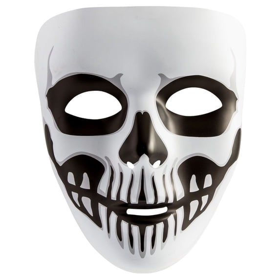 Amscan, Horror Skull Mask, White Skeletal Face with Black Eye Sockets ...