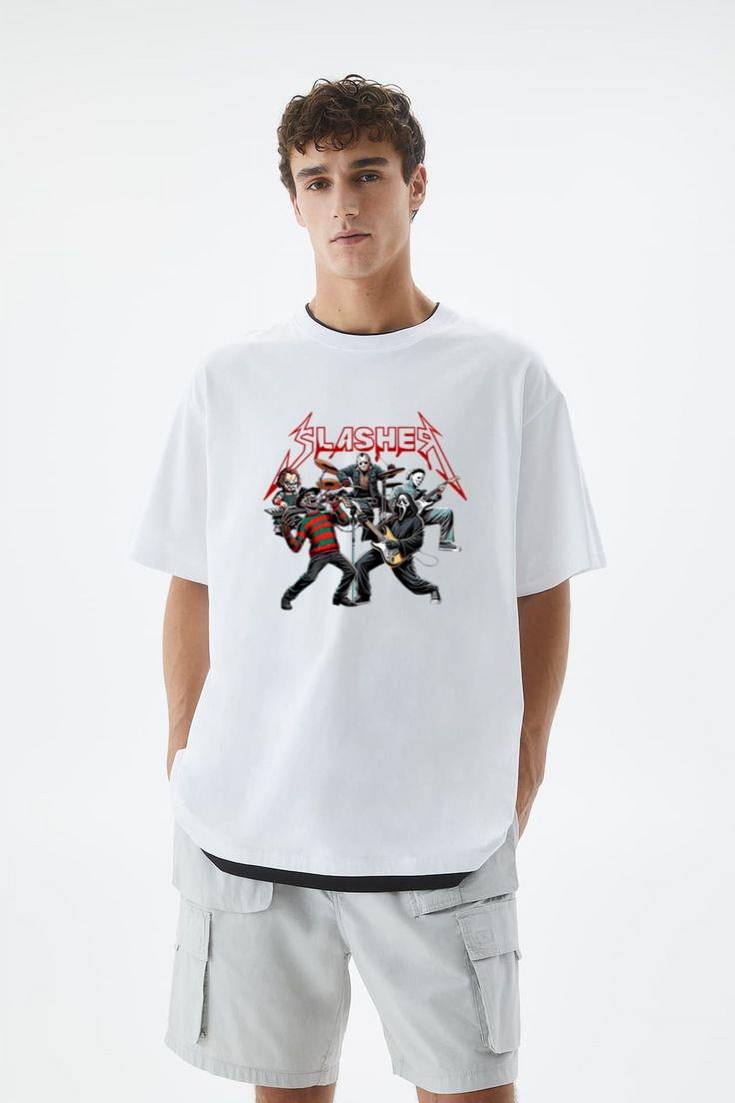 Horror Slasher Movie Villains T-Shirt Scary Film Fan Art, for men ...