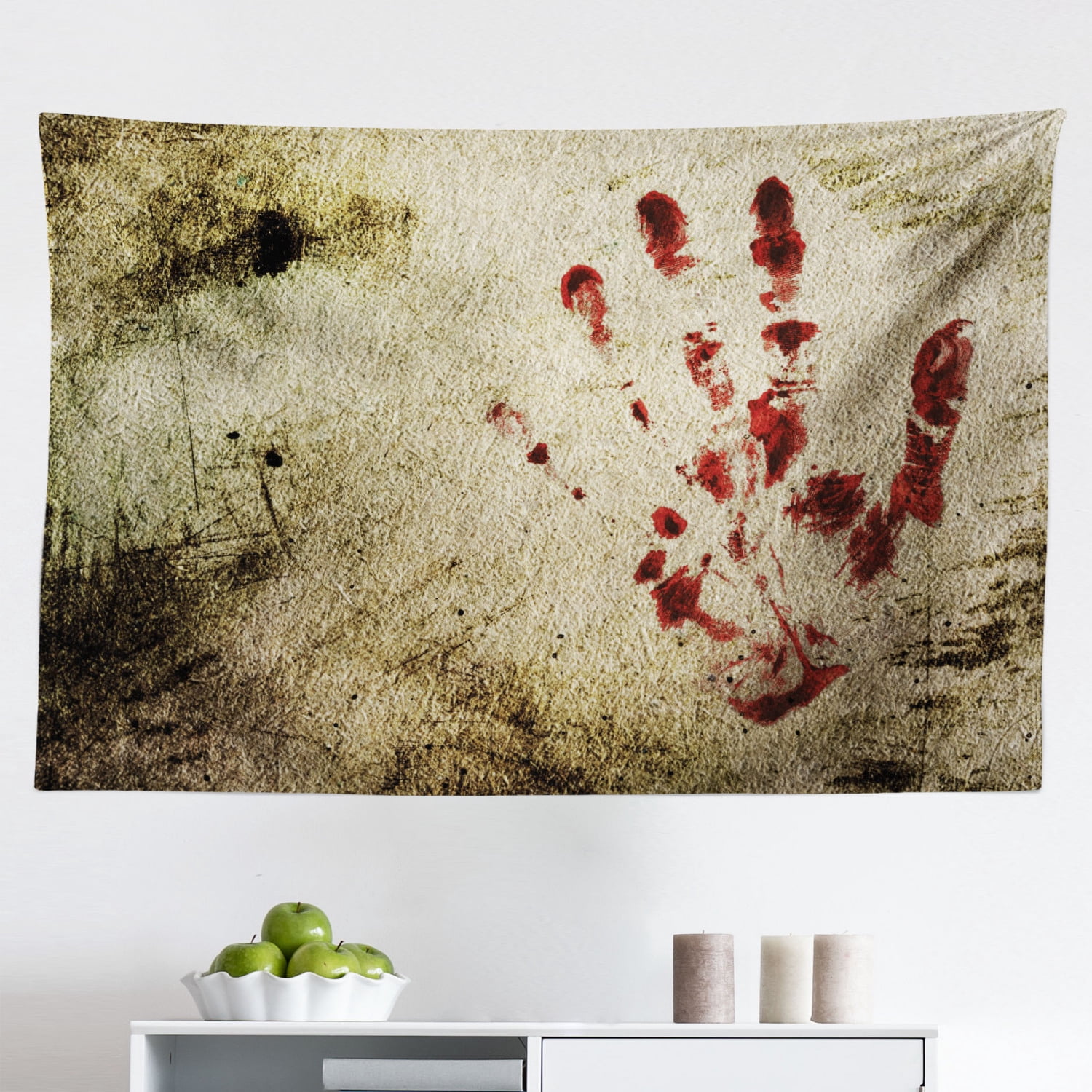 Horror Tapestry, Flowing Blood Horror Spooky Halloween Zombie Scary ...