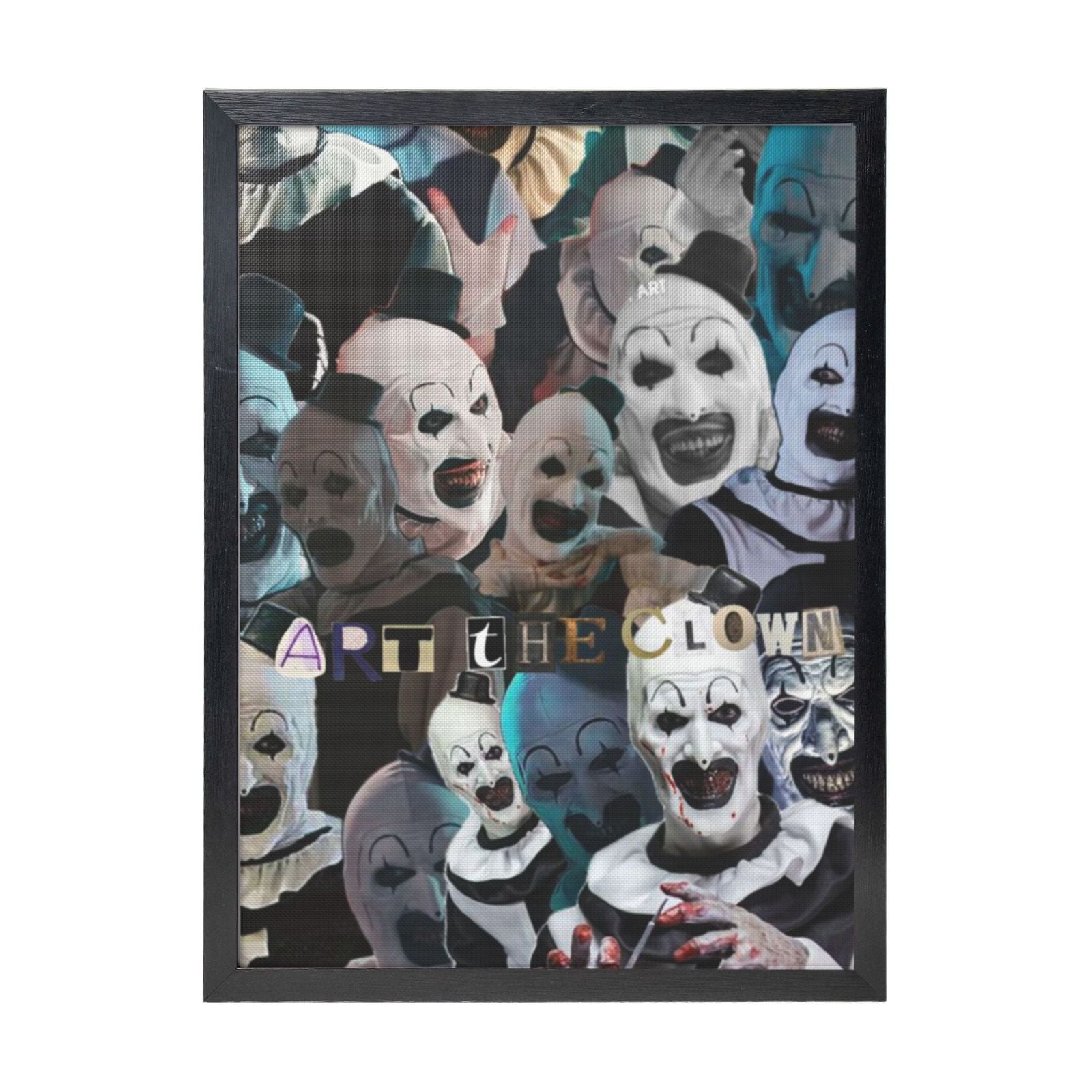 Horror Terrifier Clown Decorative Painting Black Frame Canvas Decor ...